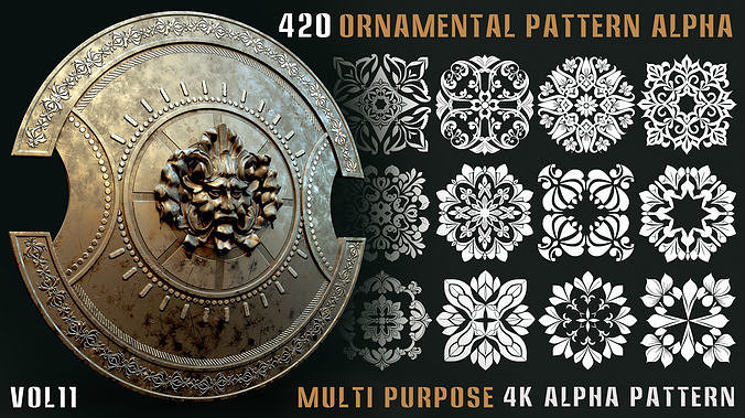 420 Ornamental Alpha Pattern-Vol11 Texture | CGTrader