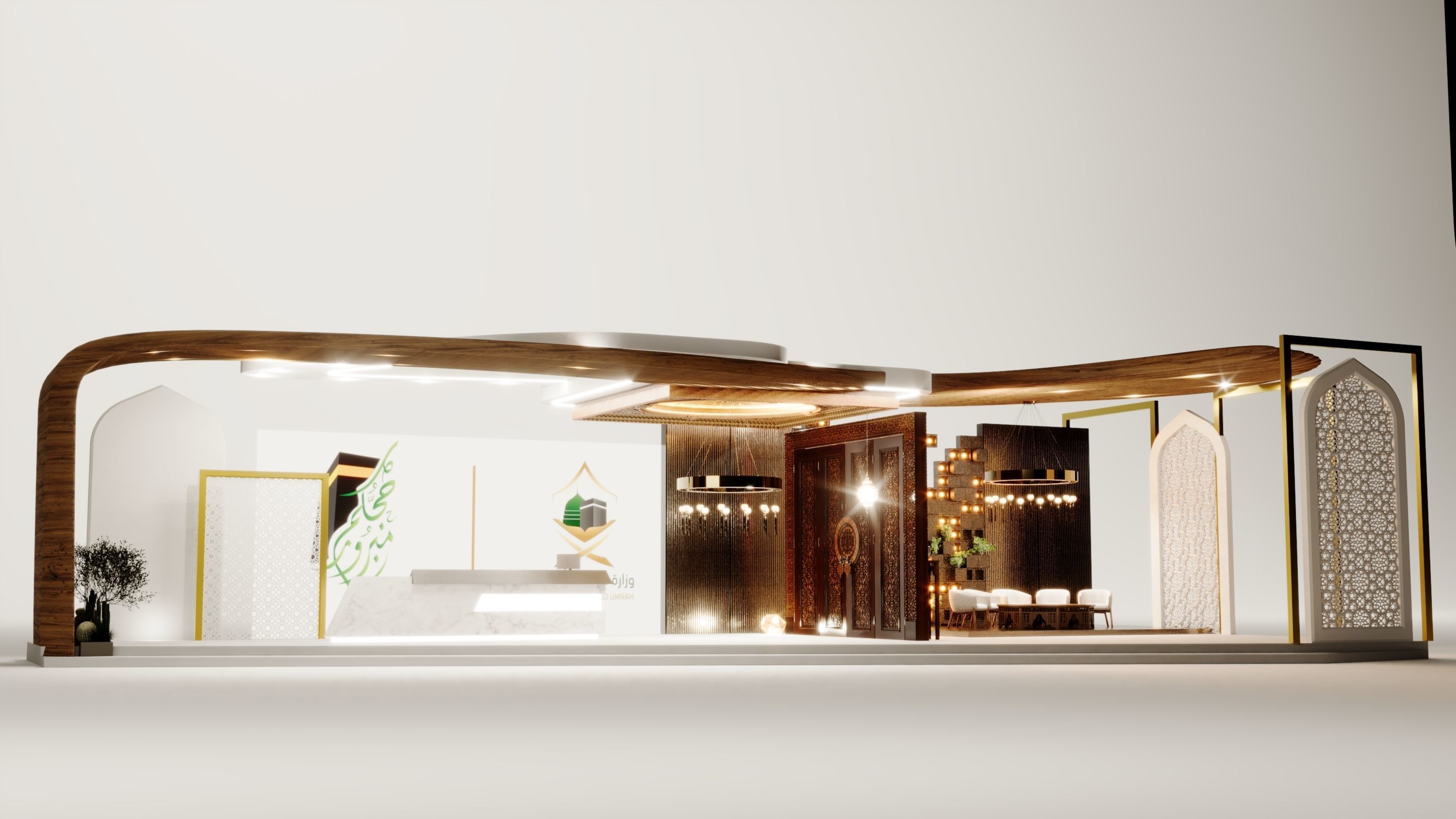 3D Hajj and Umrah Booth Model Islamic Design 3D model rigged | CGTrader