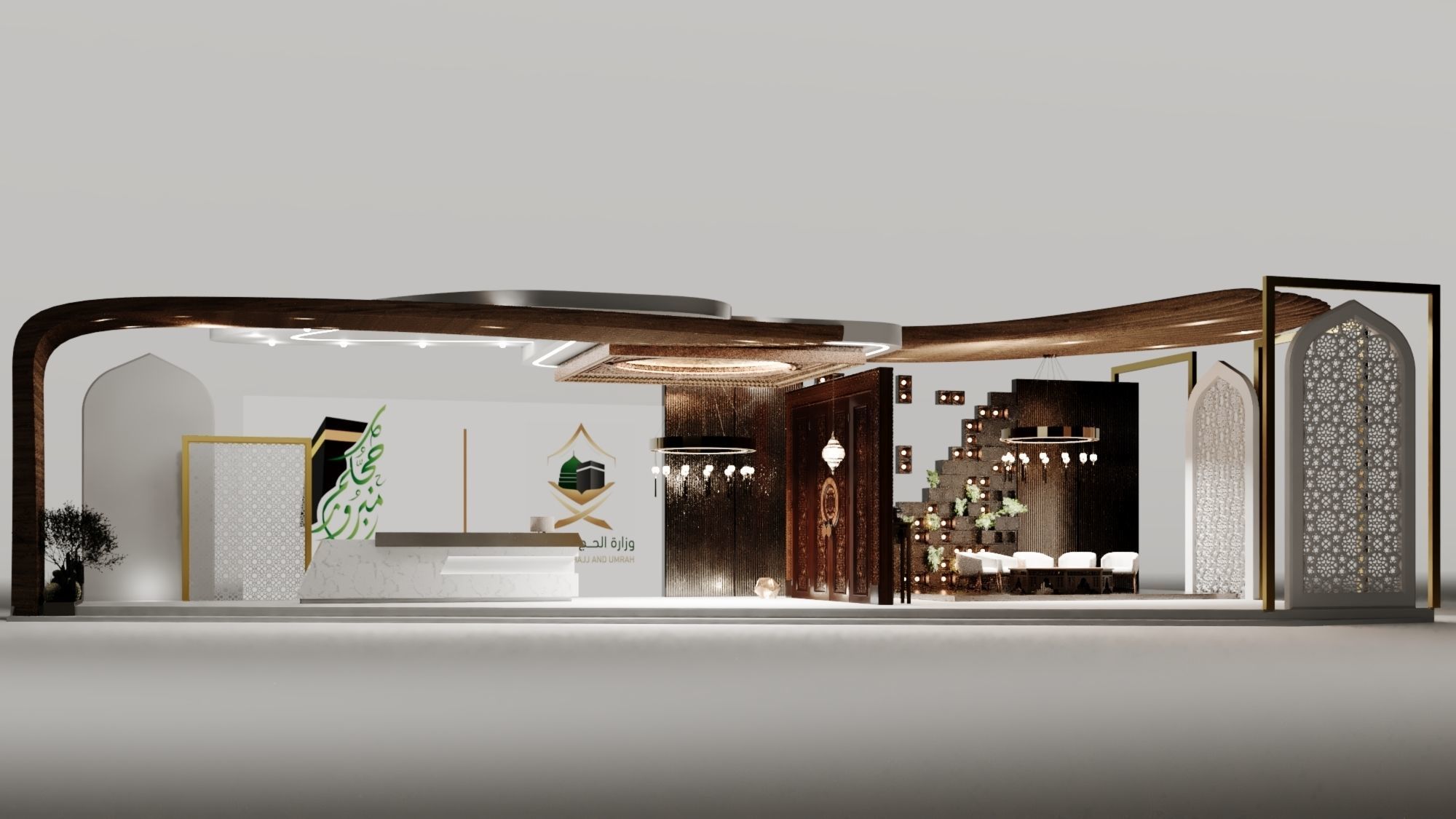 3D Hajj and Umrah Booth Model Islamic Design 3D model rigged | CGTrader