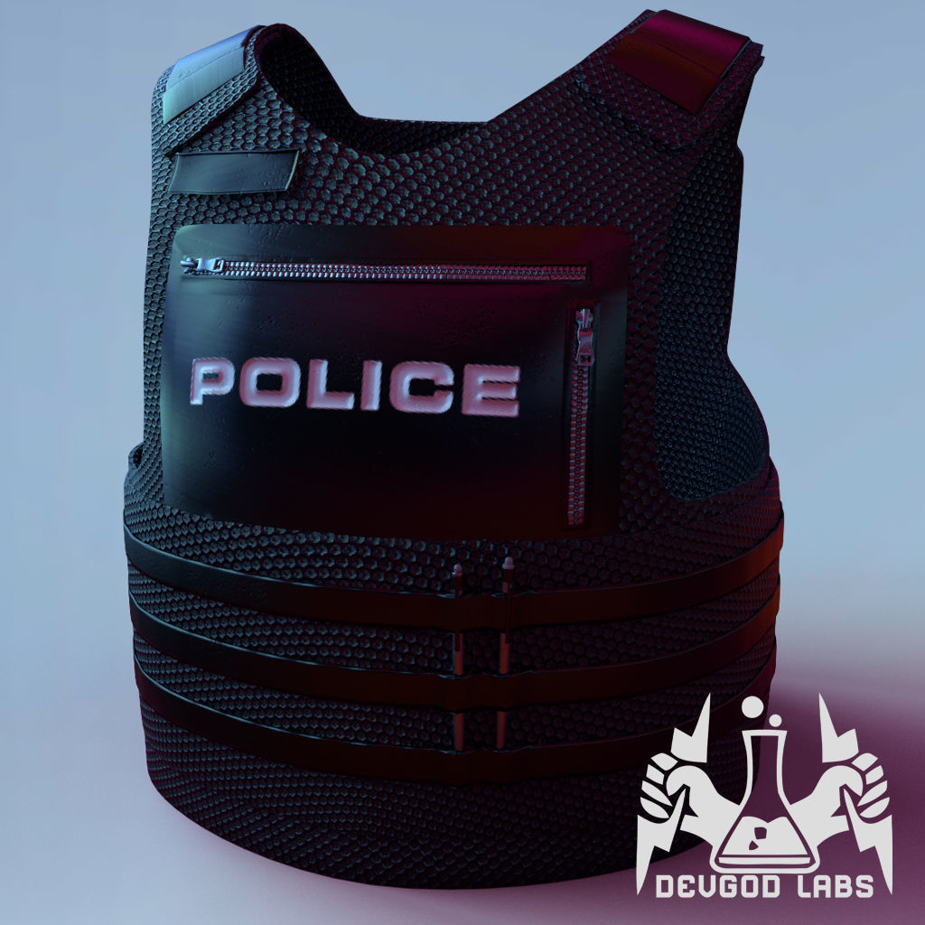 3D model Game Ready Police Officer Vest VR / AR / low-poly | CGTrader