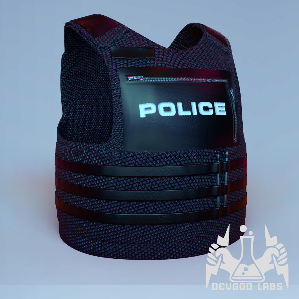3D model Game Ready Police Officer Vest VR / AR / low-poly | CGTrader
