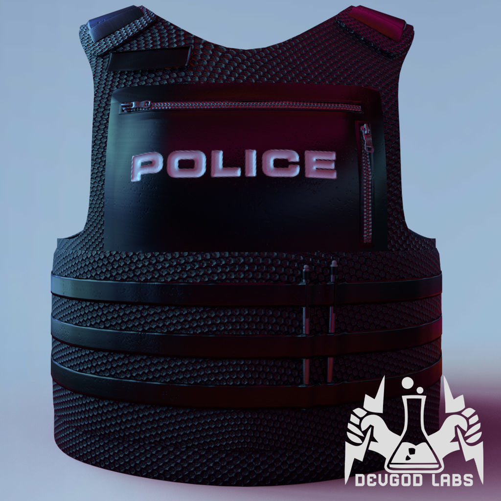 3D model Game Ready Police Officer Vest VR / AR / low-poly | CGTrader