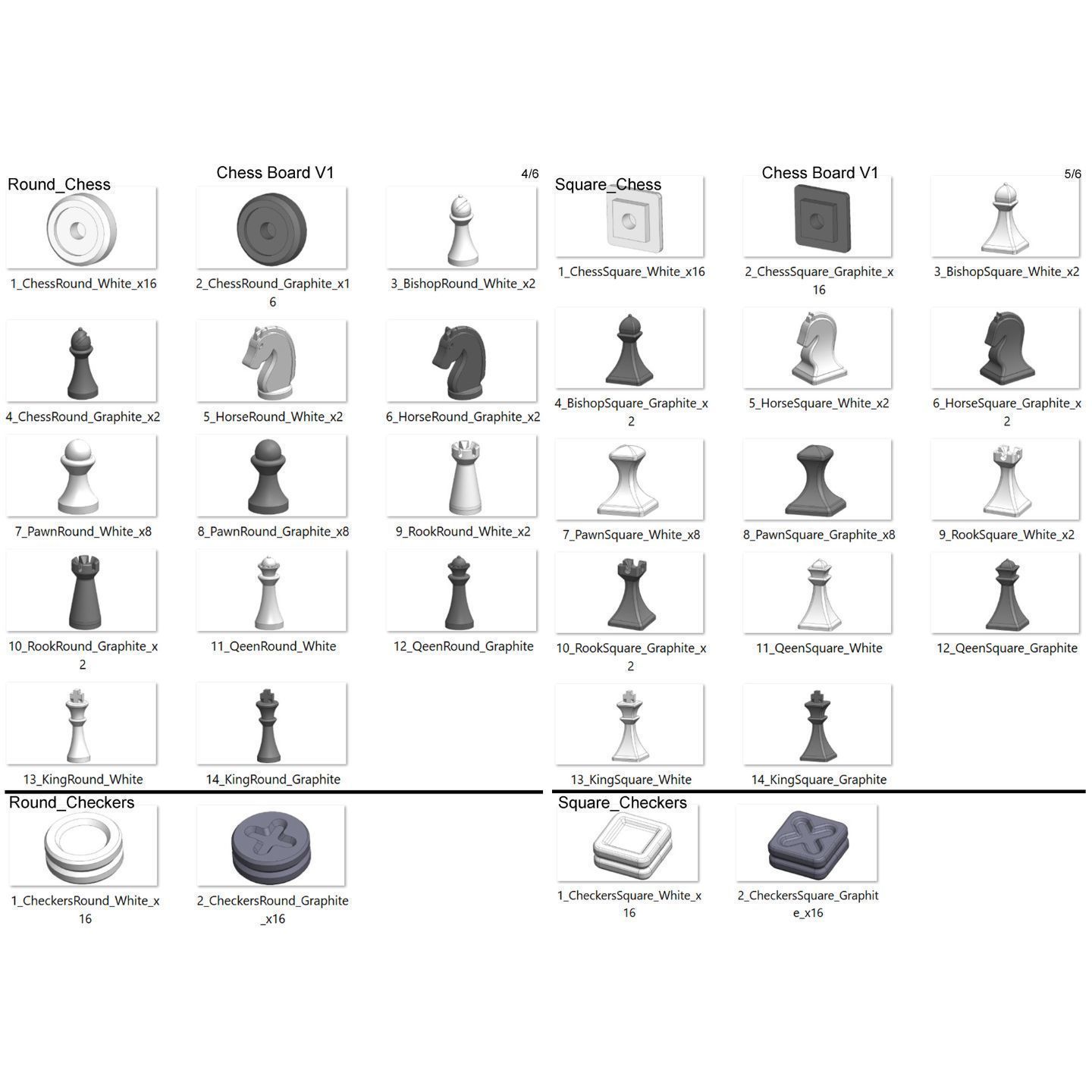 Cube Chess Board - Printable 3d model - STL files - Type 1 3D model 3D ...
