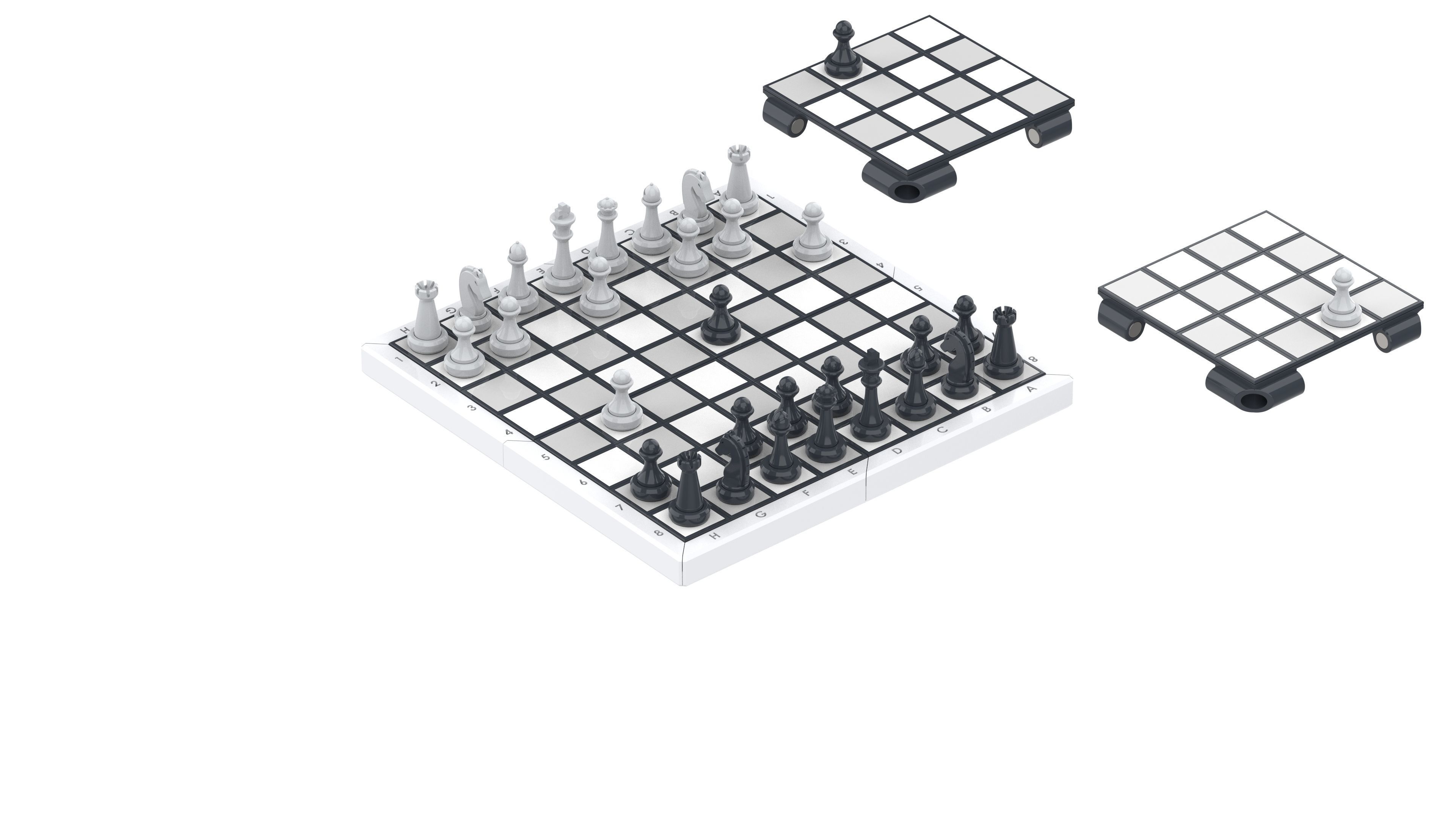 Cube Chess Board - Printable 3d model - STL files - Type 1 3D model 3D ...