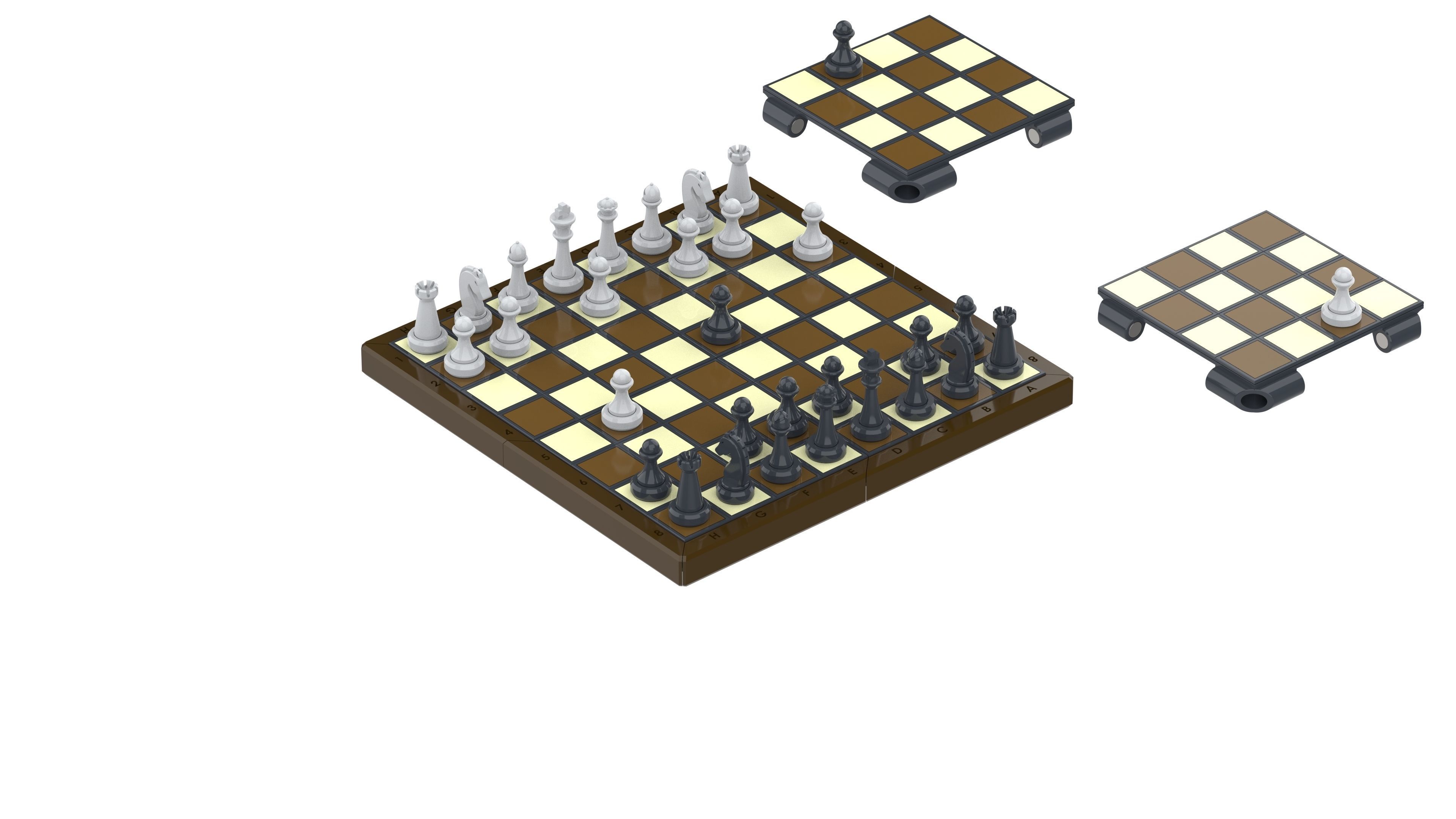 Cube Chess Board - Printable 3d model - STL files - Type 1 3D model 3D ...