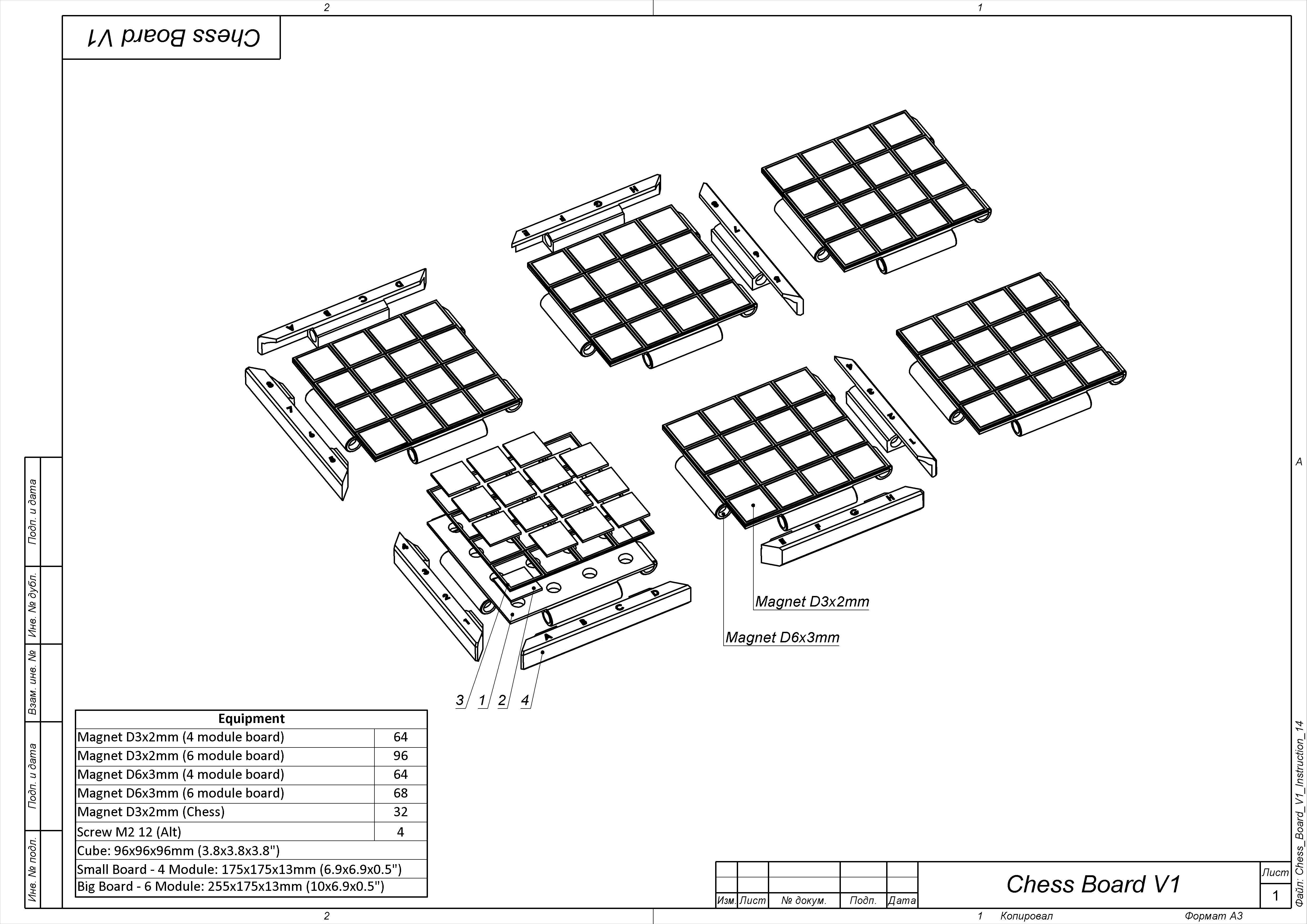 Cube Chess Board - Printable 3d model - STL files - Type 1 3D model 3D ...