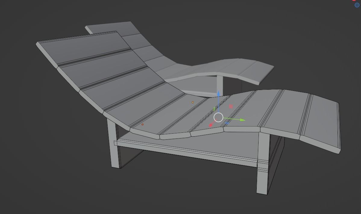 3D model Pool Chair 3D Model - Blender Cycles Render VR / AR / low-poly ...