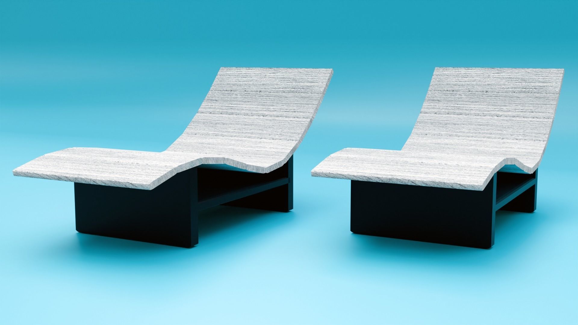 3D model Pool Chair 3D Model - Blender Cycles Render VR / AR / low-poly ...