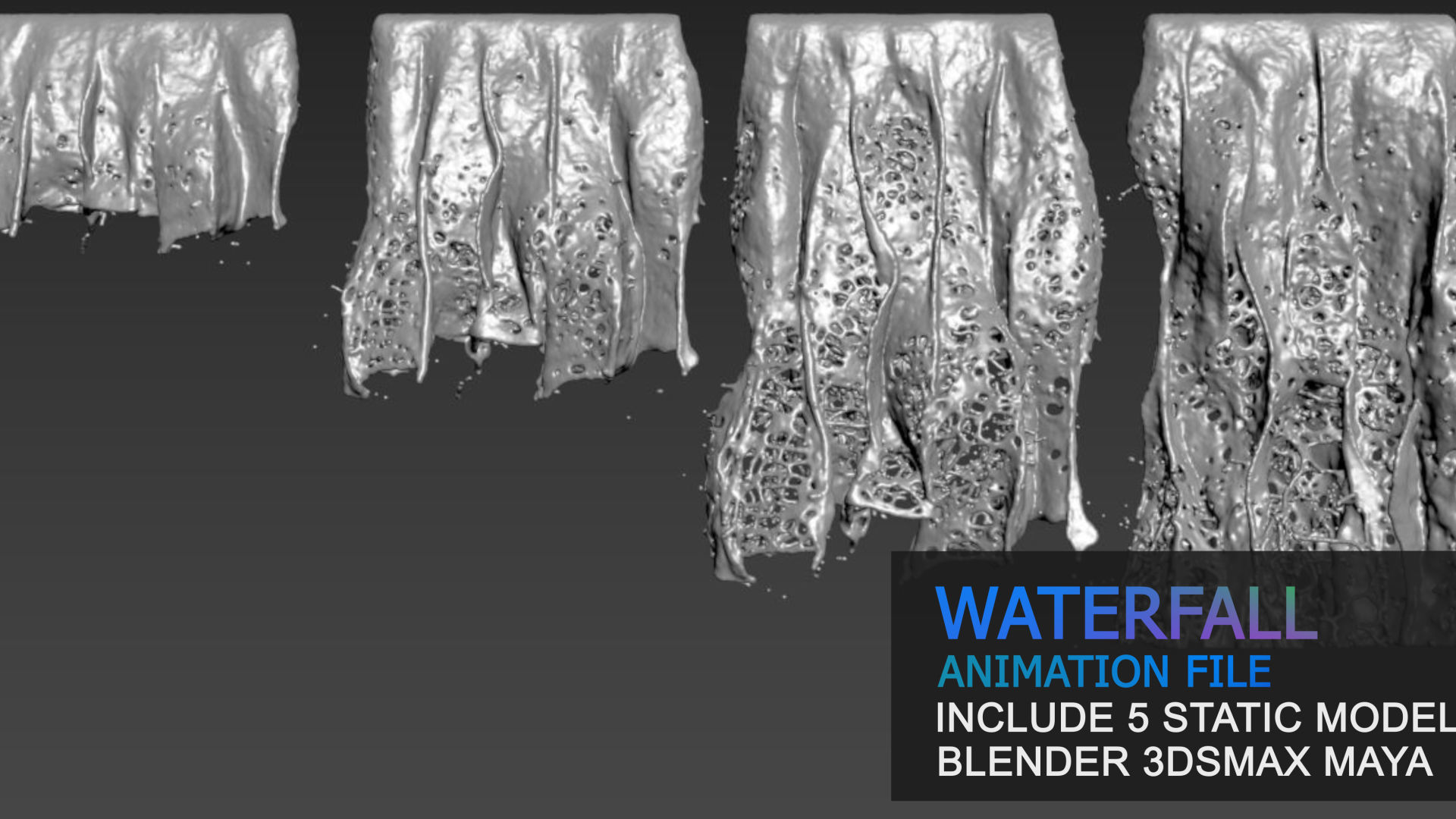 Waterfall Animation and 3D model 3D model animated | CGTrader