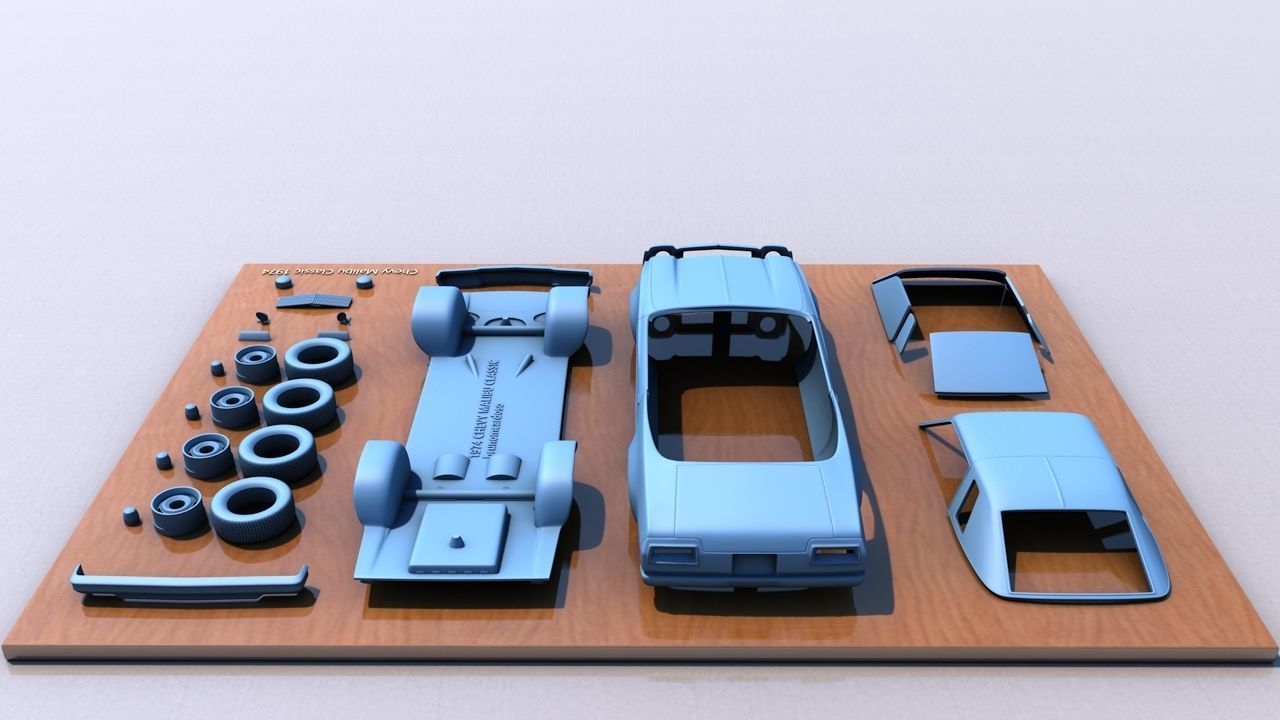Chevy Malibu Classic 1974 3D model 3D printable | CGTrader
