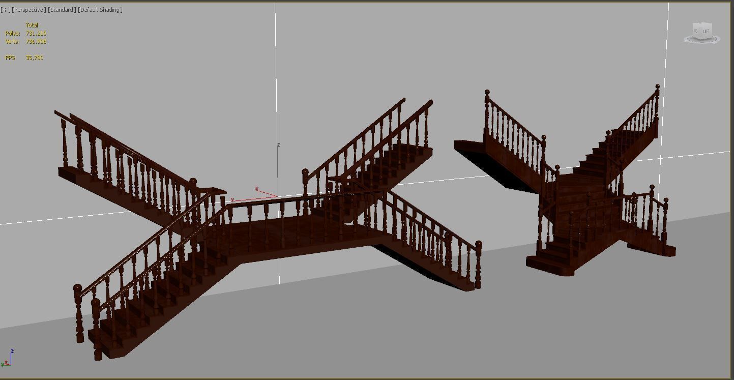 Classic Stair 2 3D model | CGTrader