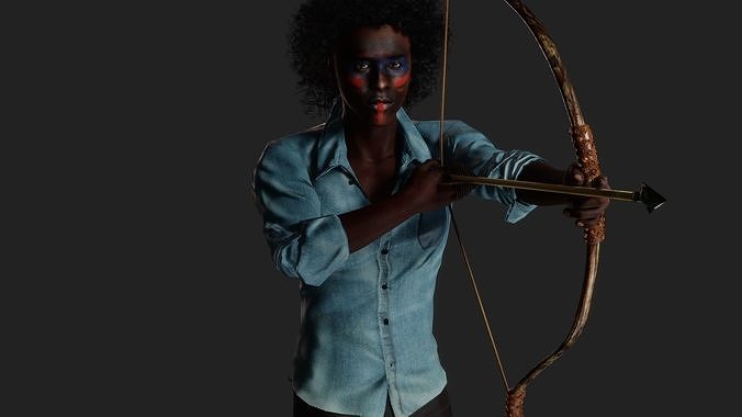 African Archer 3D model | CGTrader