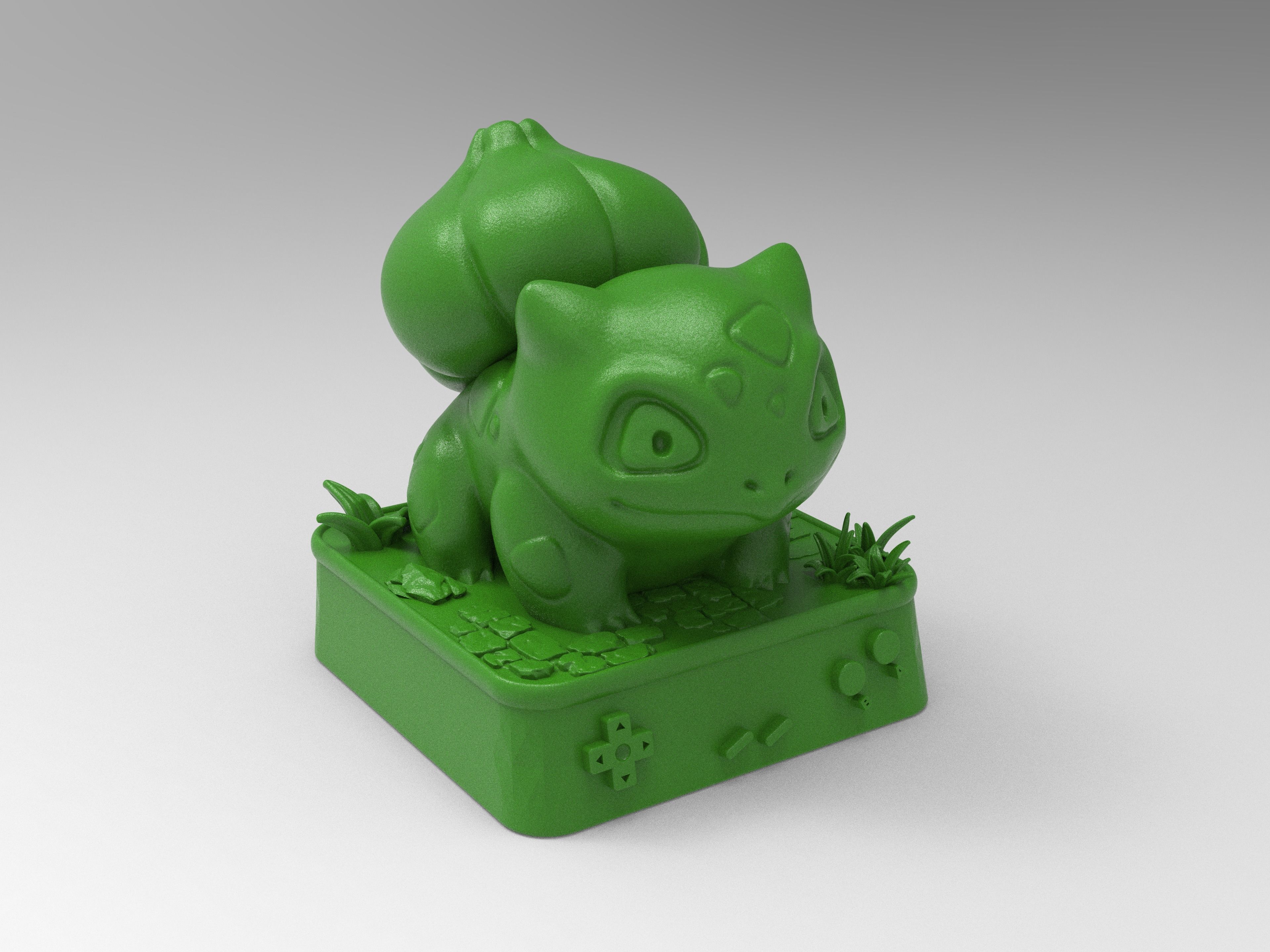 Bulbasaur 0001 Keycap - 3D Model File STL 3D model 3D printable | CGTrader