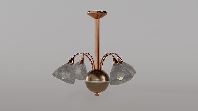 3D model old Soviet ceiling lamp VR / AR / low-poly | CGTrader
