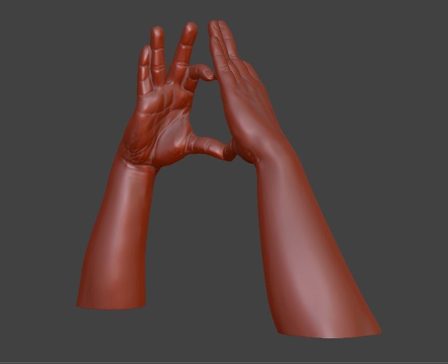 HUMAN HEART HAND 3D model 3D printable | CGTrader