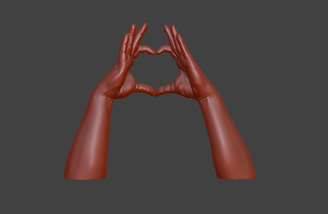 HUMAN HEART HAND 3D model 3D printable | CGTrader