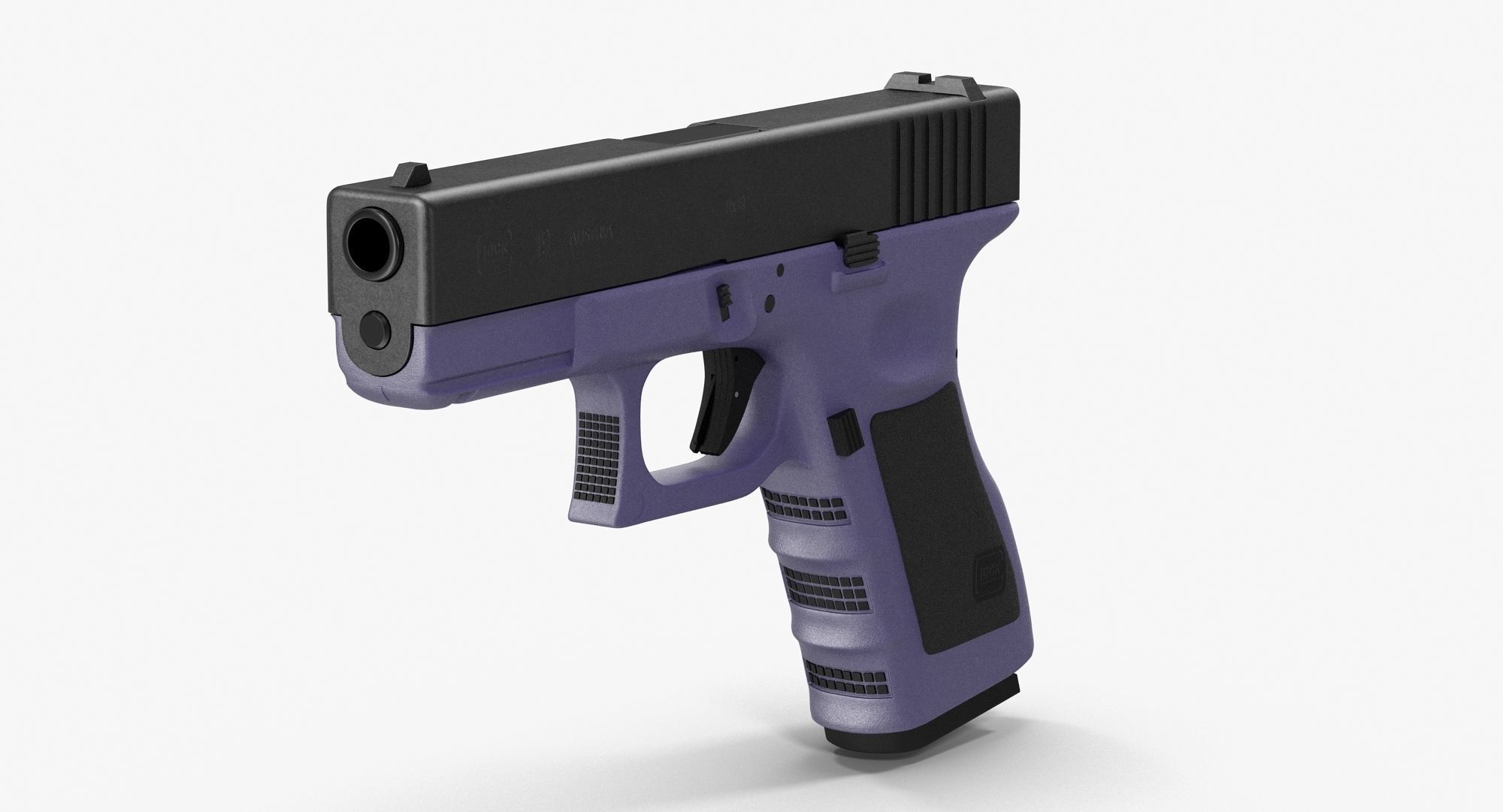 3D model Glock 19 Purple VR / AR / low-poly | CGTrader