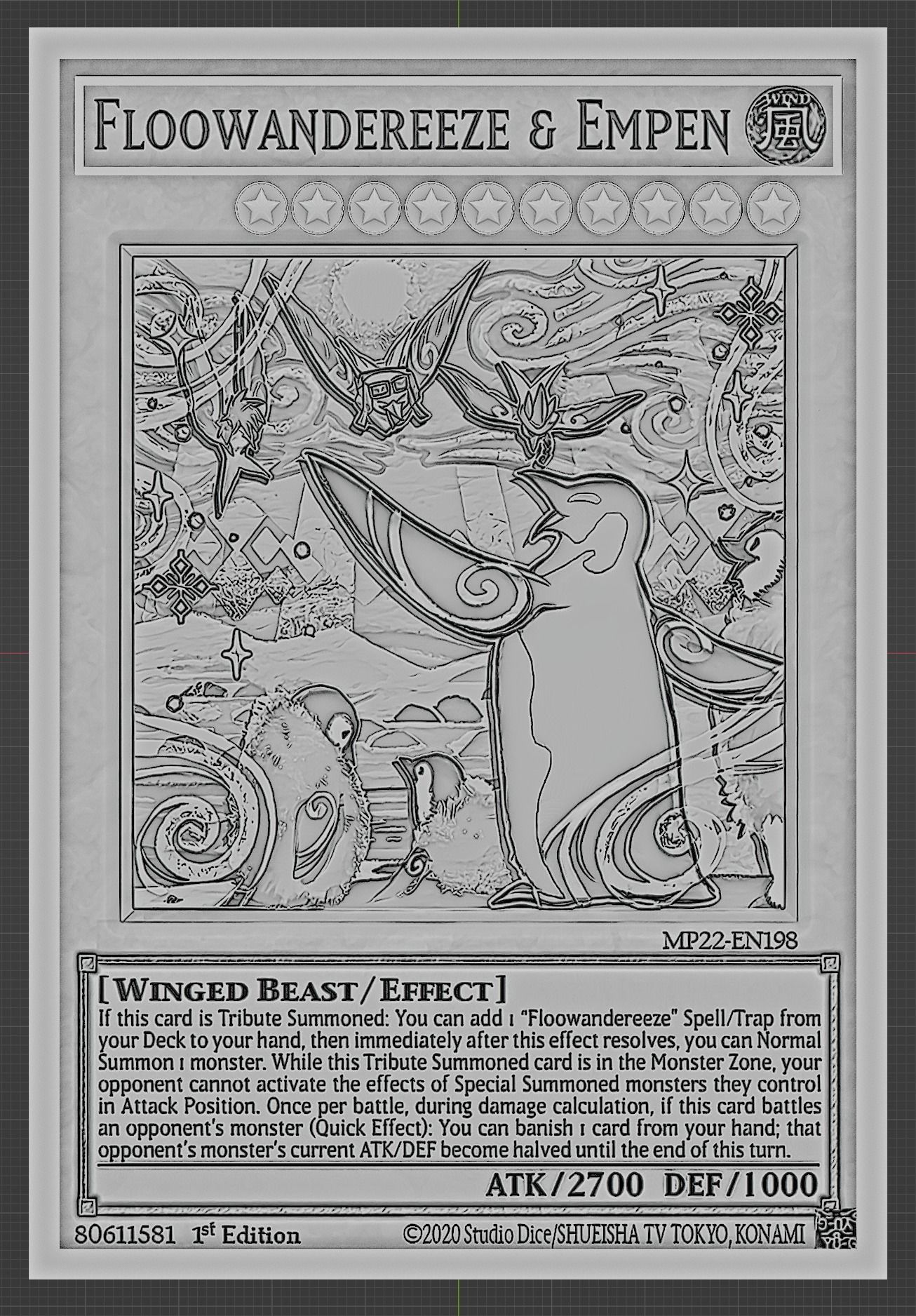 FLOOWANDEREEZE EMPEN - YUGIOH free 3D model 3D printable | CGTrader