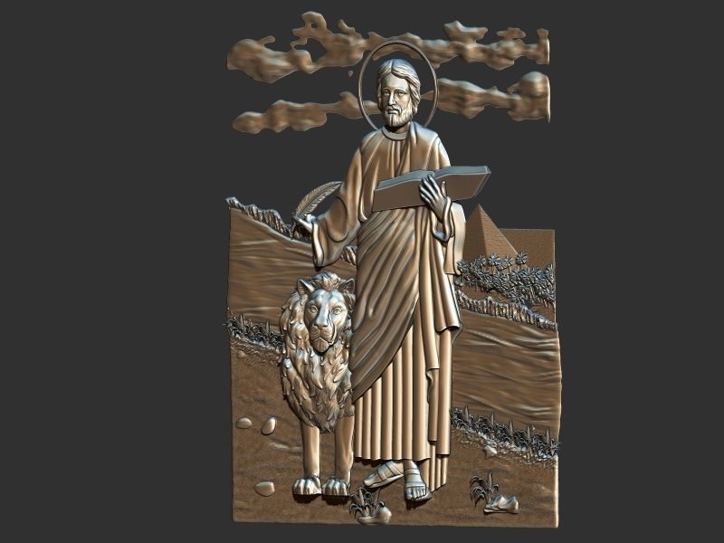 Saint Mark the Apostle lion 3D Printable model cnc 3D model 3D printable | CGTrader