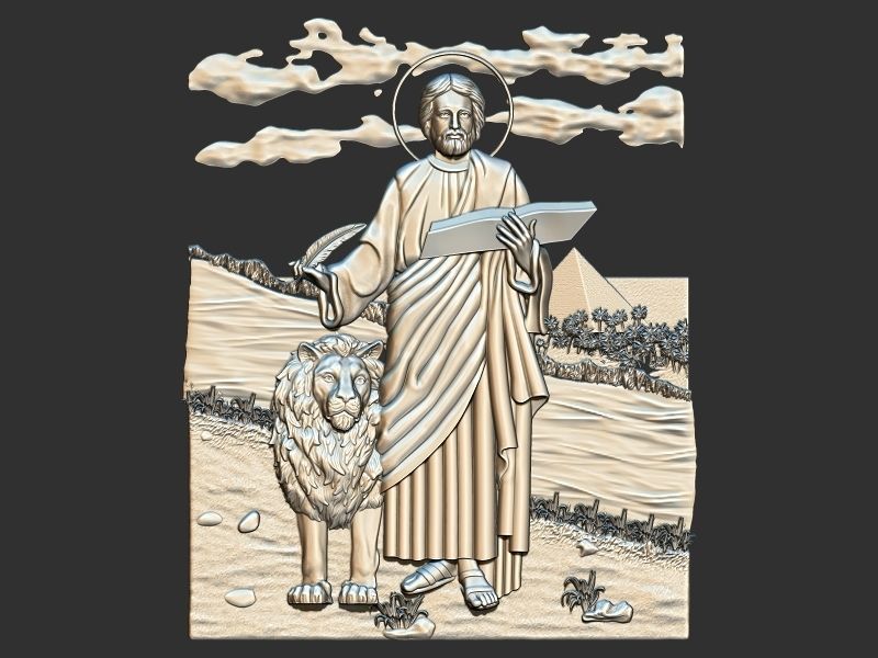Saint Mark the Apostle lion 3D Printable model cnc 3D model 3D printable | CGTrader