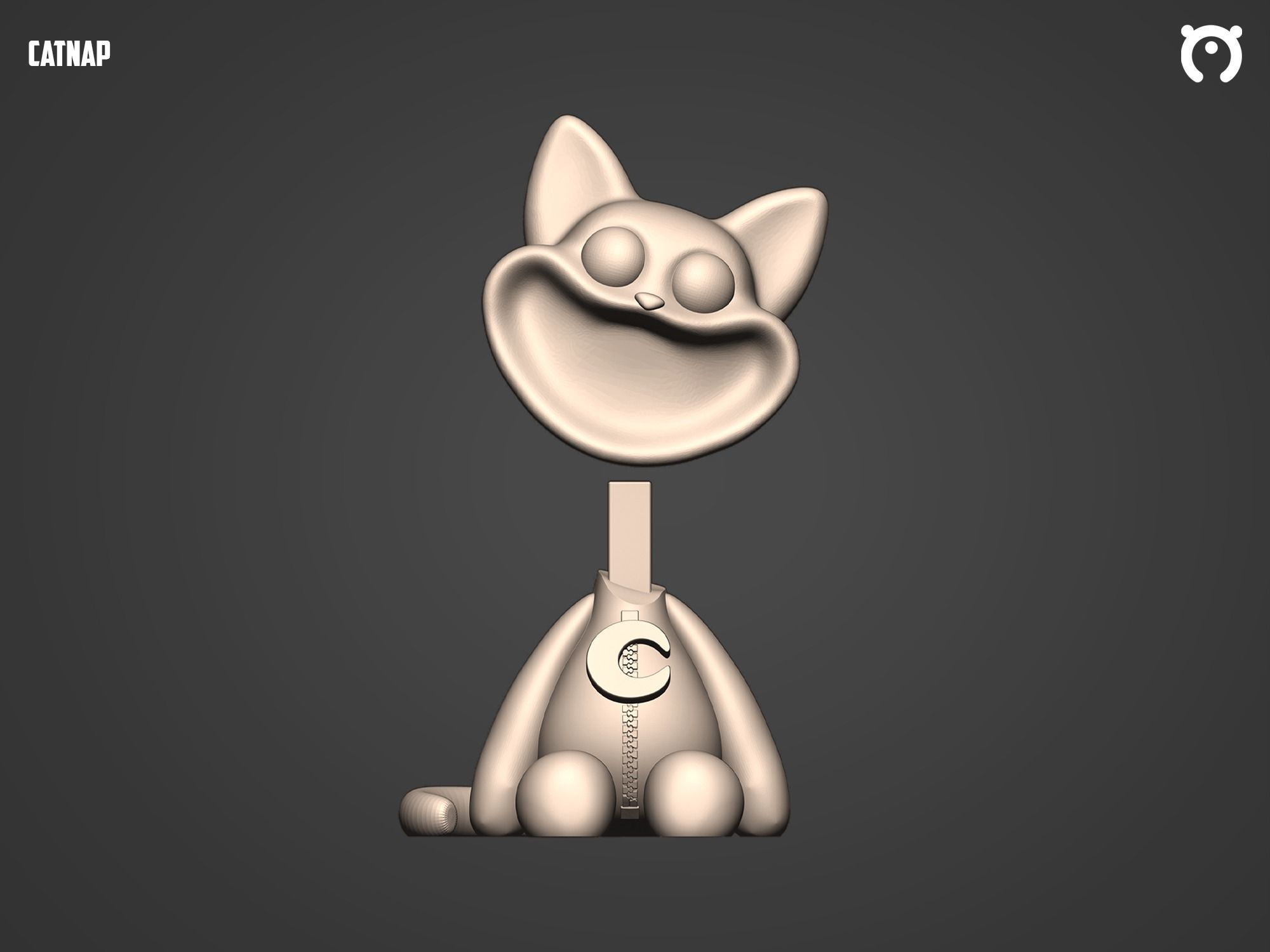 Catnap - Smiling Critters 3D model 3D printable | CGTrader