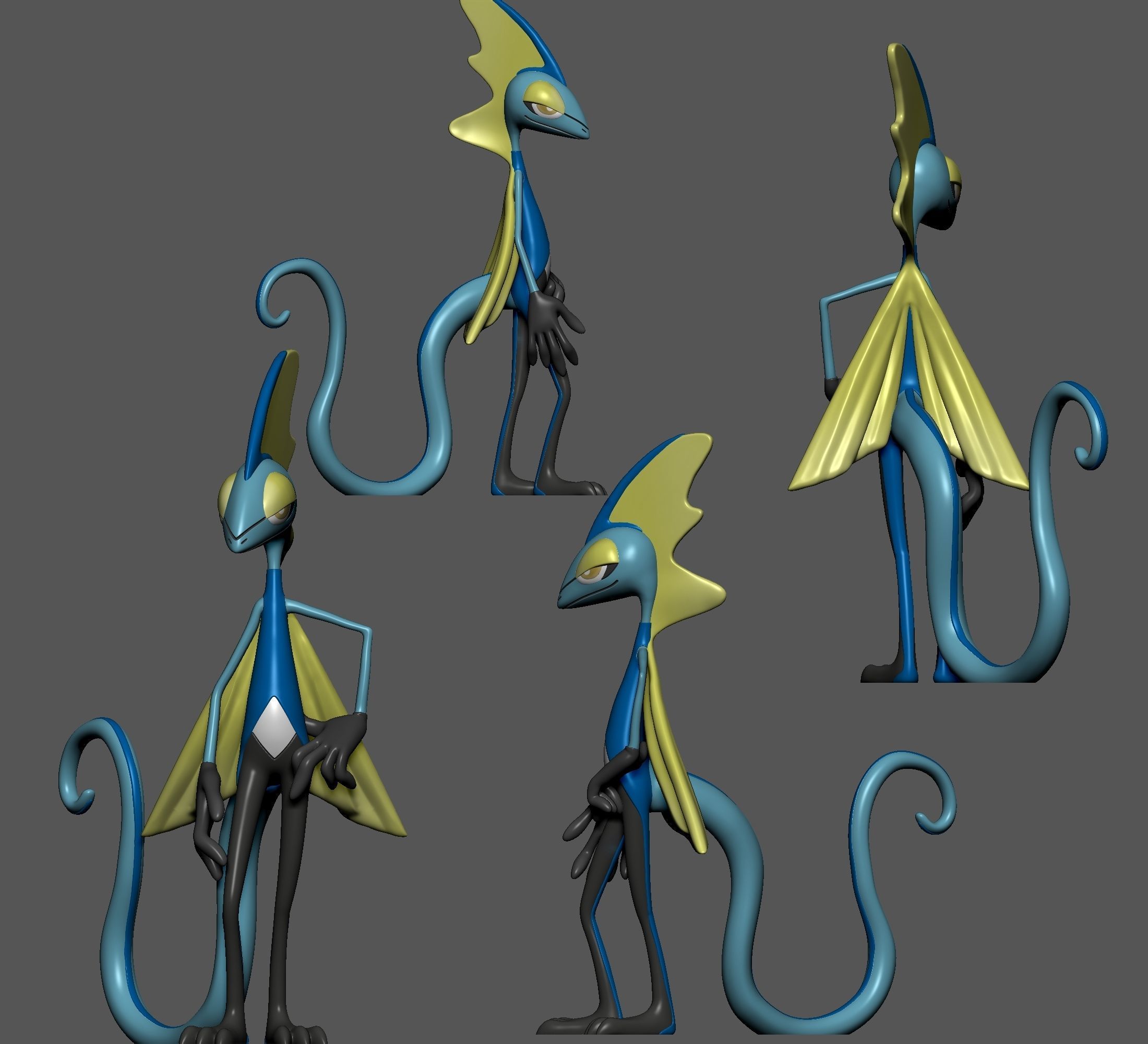 Pokemon - Inteleon with 2 poses 3D model 3D printable | CGTrader
