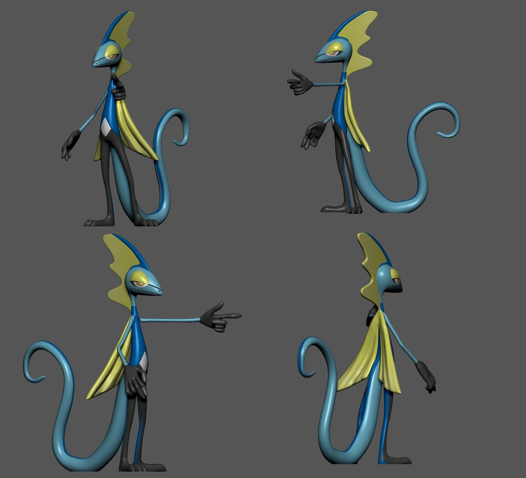 Pokemon - Inteleon with 2 poses 3D model 3D printable | CGTrader