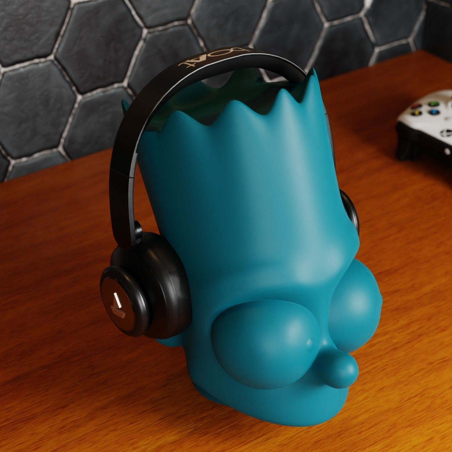 BART SIMPSON HEADPHONE STAND 3D model 3D printable | CGTrader