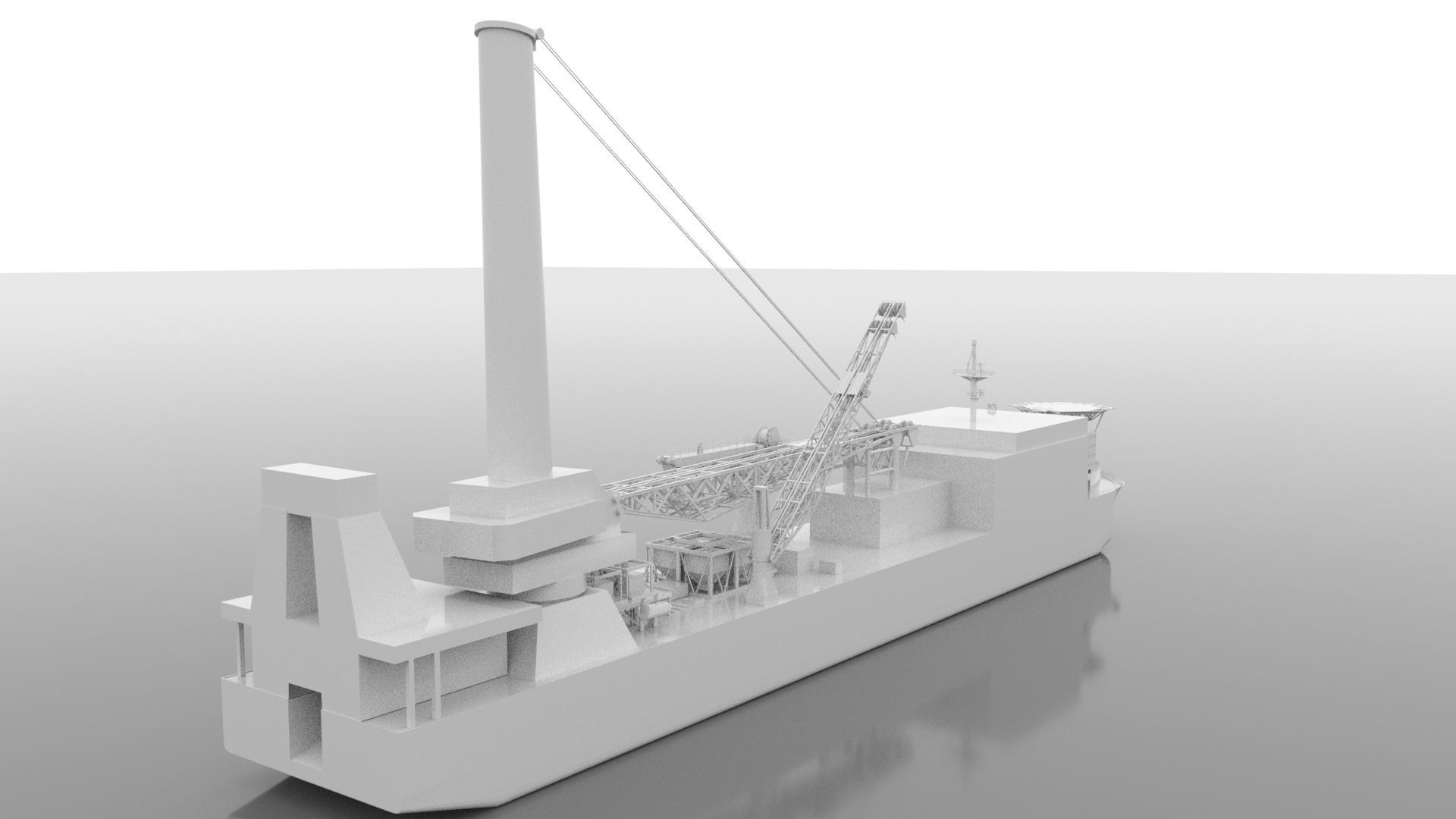 Ship DELMA 2000 Pipelay Crane Vessel 3D model | CGTrader