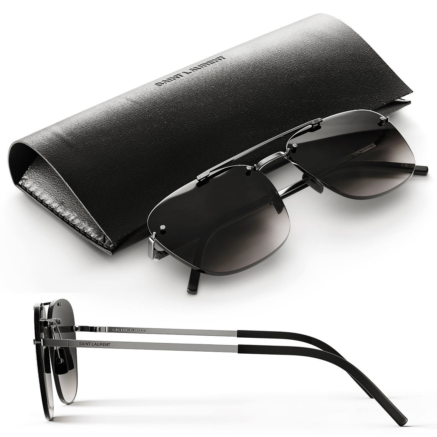 Sunglasses Saint Laurent SL-309-Rimless 3D model rigged | CGTrader