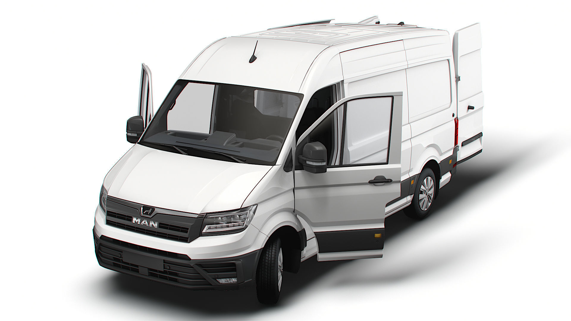 MAN TGE Panel Van L2H2 HQ Interior 2023 3D model | CGTrader