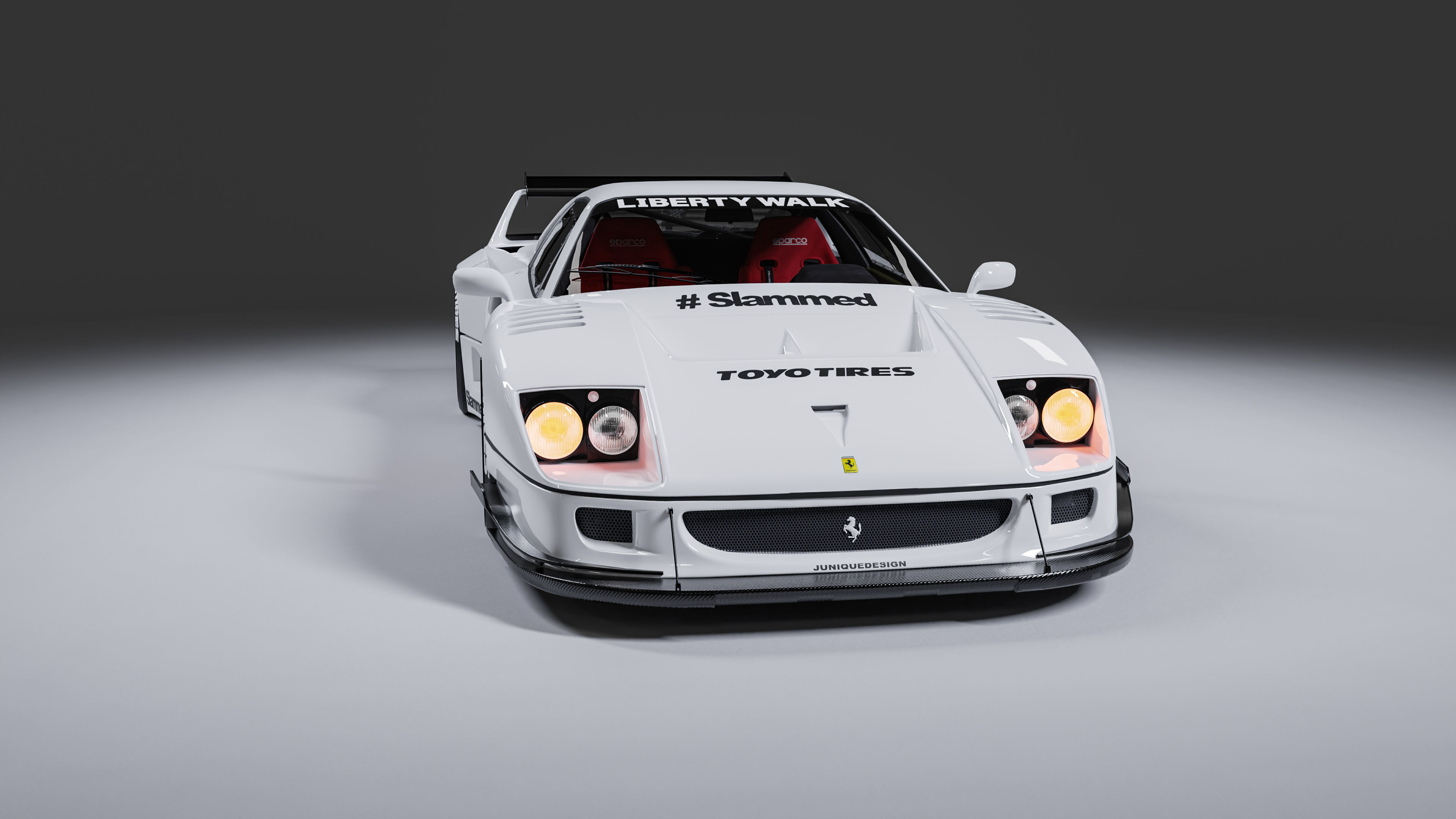 Ferrari F40 Liberty Walk LB 3D model rigged | CGTrader