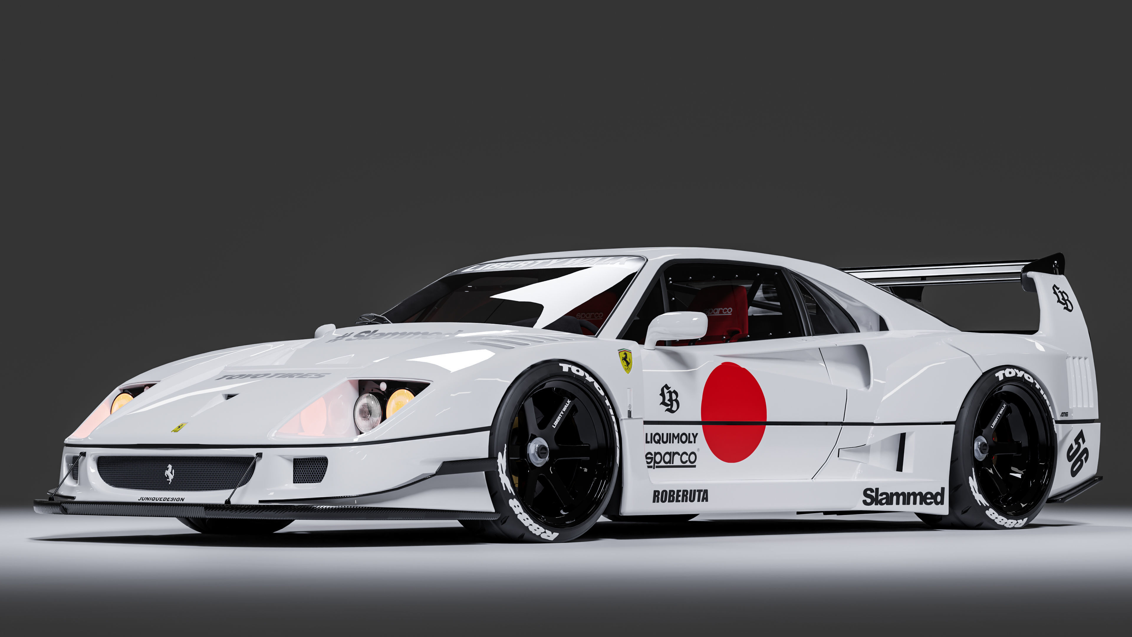 Ferrari F40 Liberty Walk LB 3D model rigged | CGTrader