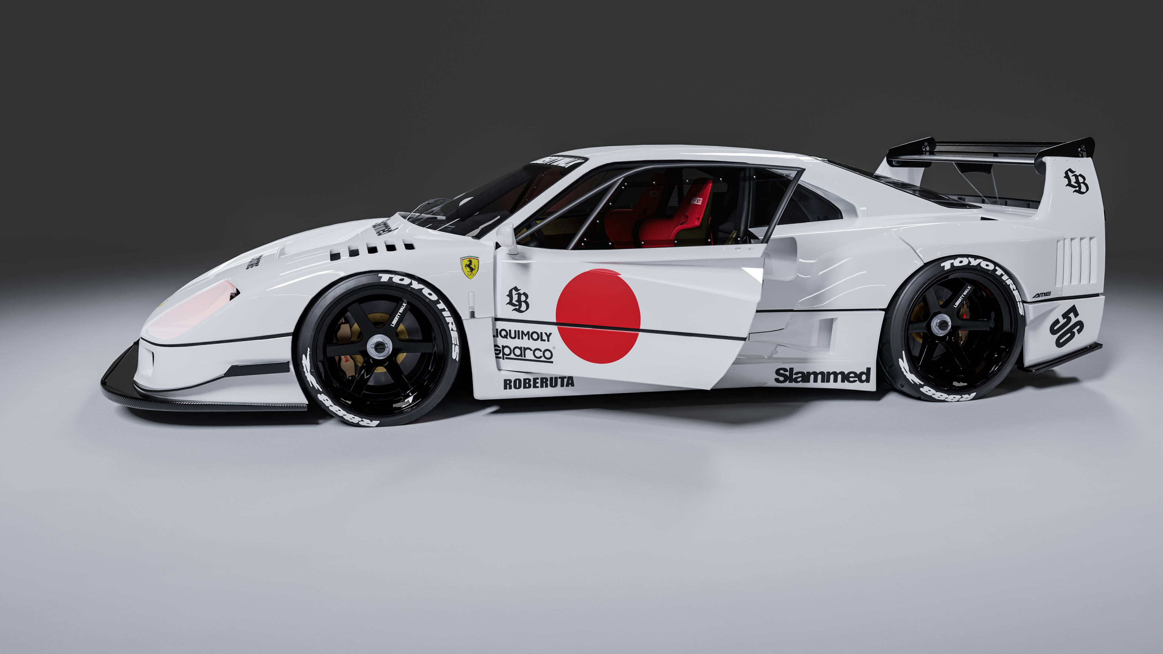 Ferrari F40 Liberty Walk LB 3D model rigged | CGTrader