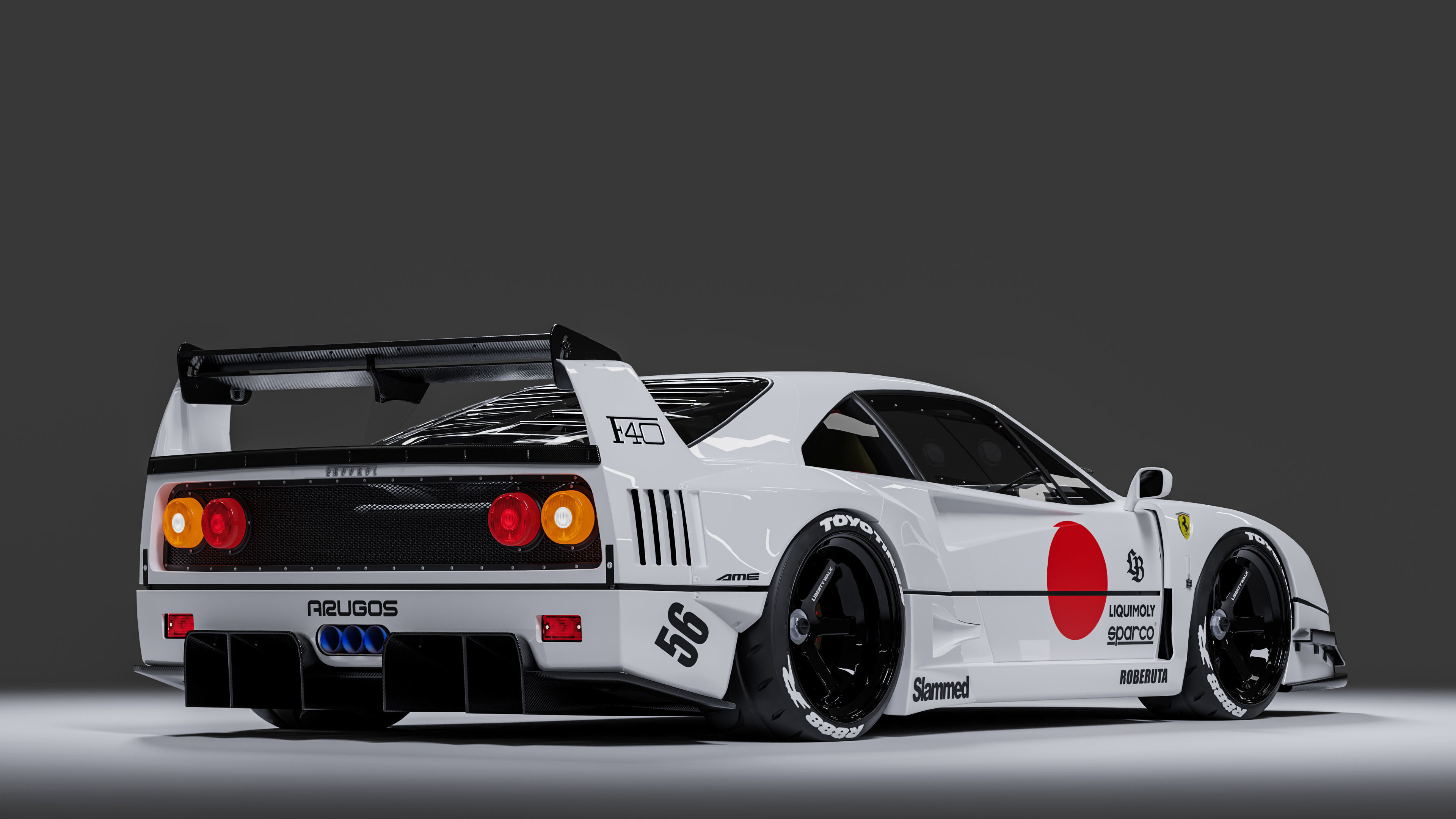 Ferrari F40 Liberty Walk LB 3D model rigged | CGTrader