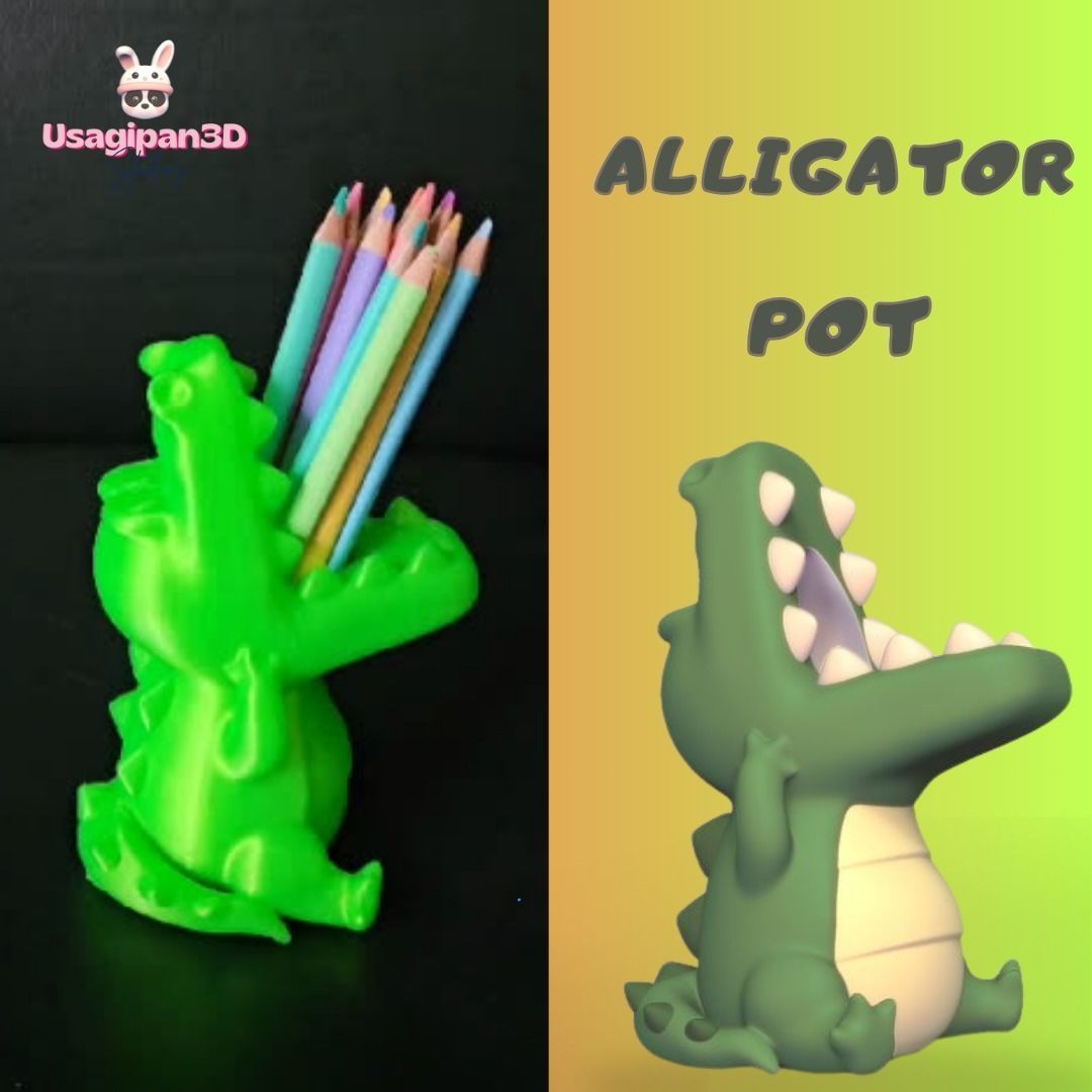 Alligator Pot 3D model 3D printable | CGTrader