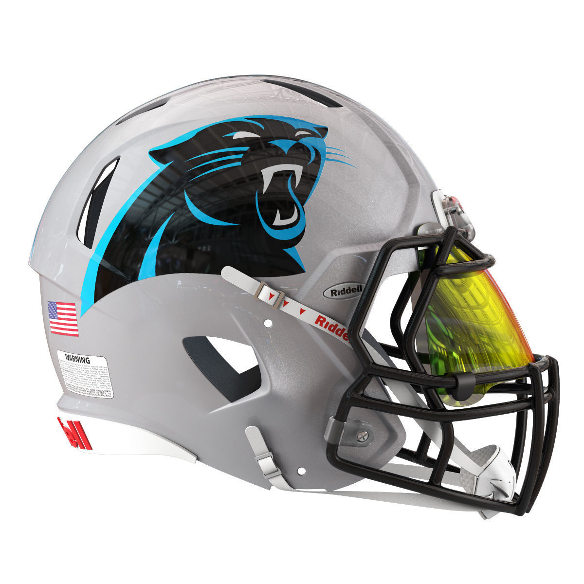 Riddell speed helmet carolina panthers 3D model | CGTrader