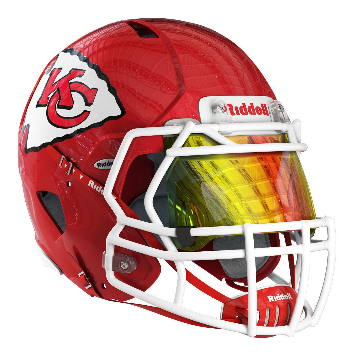 Riddell speed helmet kansas city chiefs 3D model | CGTrader