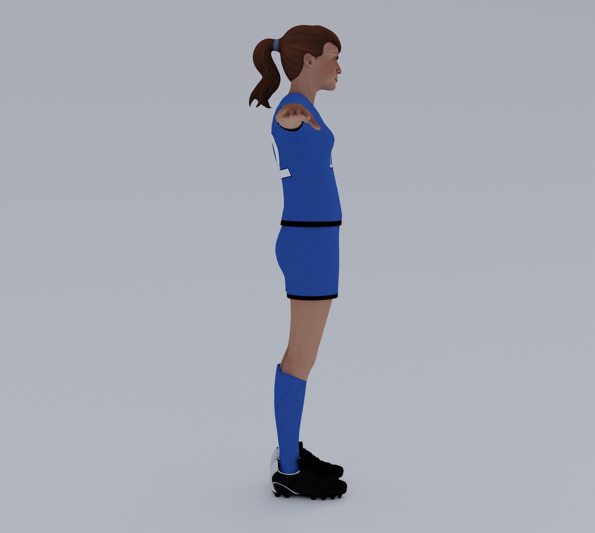 Female Soccer Players Pack - Rigged 3D model rigged | CGTrader