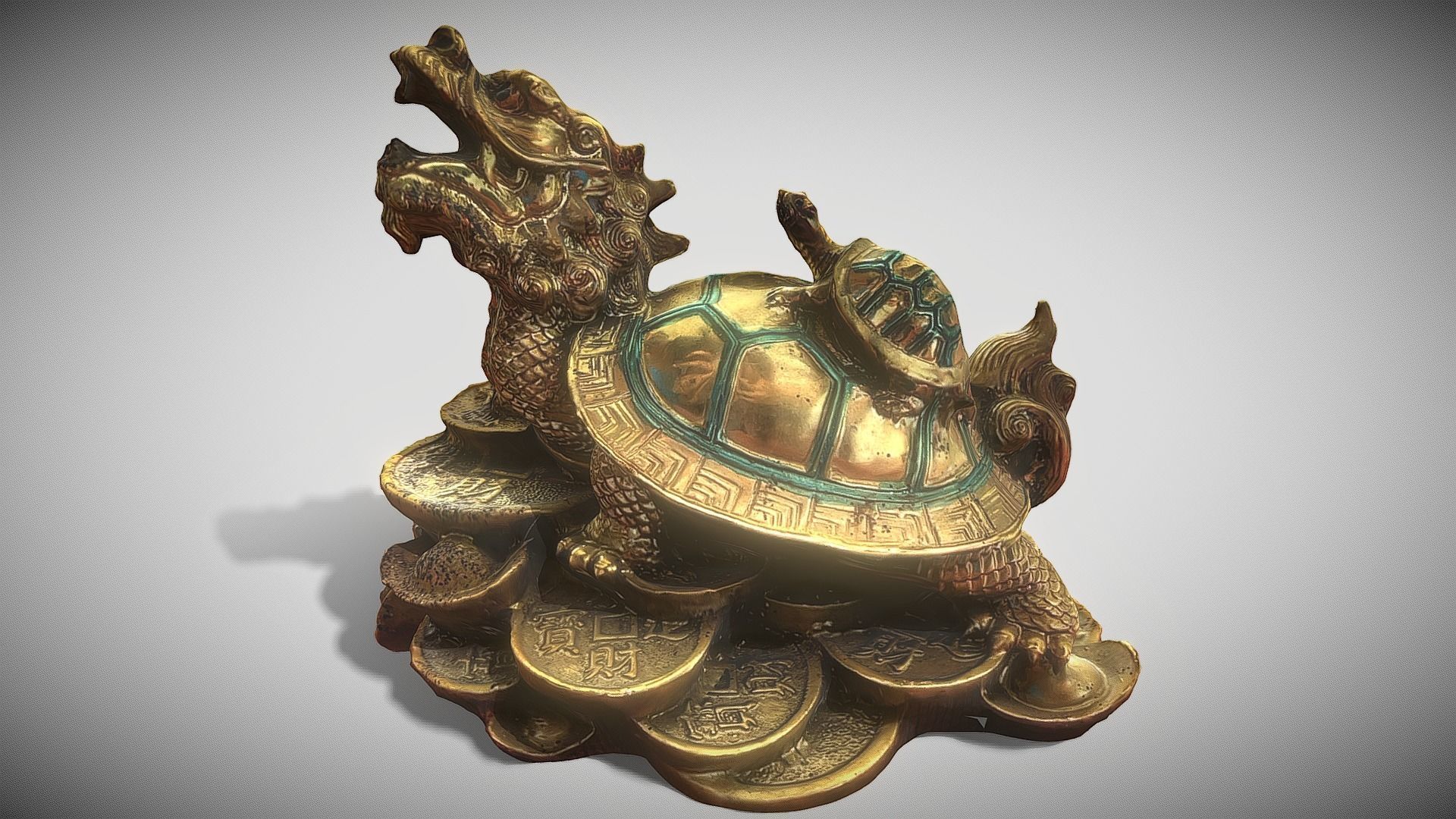 Feng Shui Dragon Turtle 2 3D model 3D printable | CGTrader