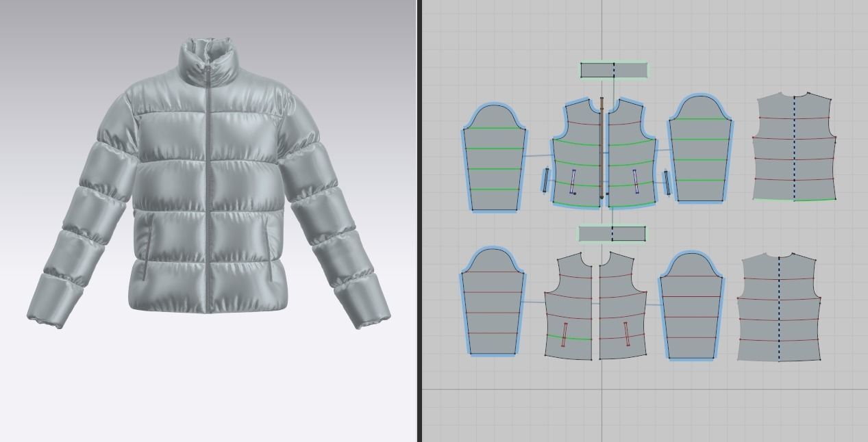 Womens Puffer Jacket 3D model | CGTrader