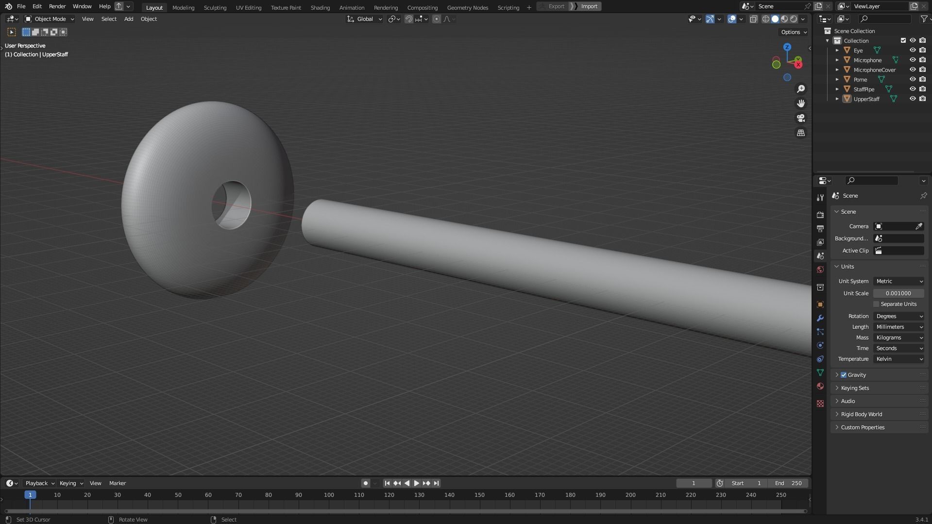 Hazbin Hotel Alastor Mic Cane for Cosplay 3D model 3D printable | CGTrader