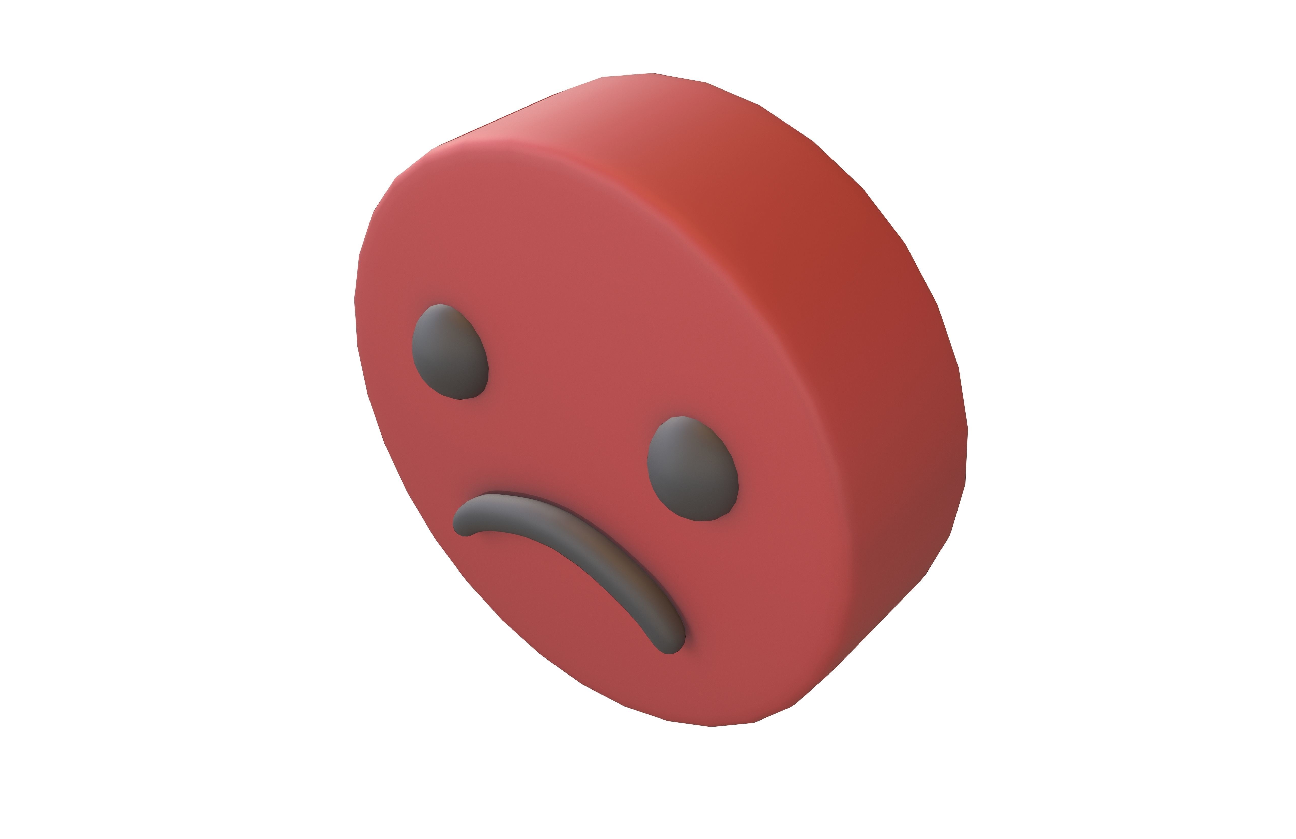3D model Sad Emoji v2 001 VR / AR / low-poly | CGTrader
