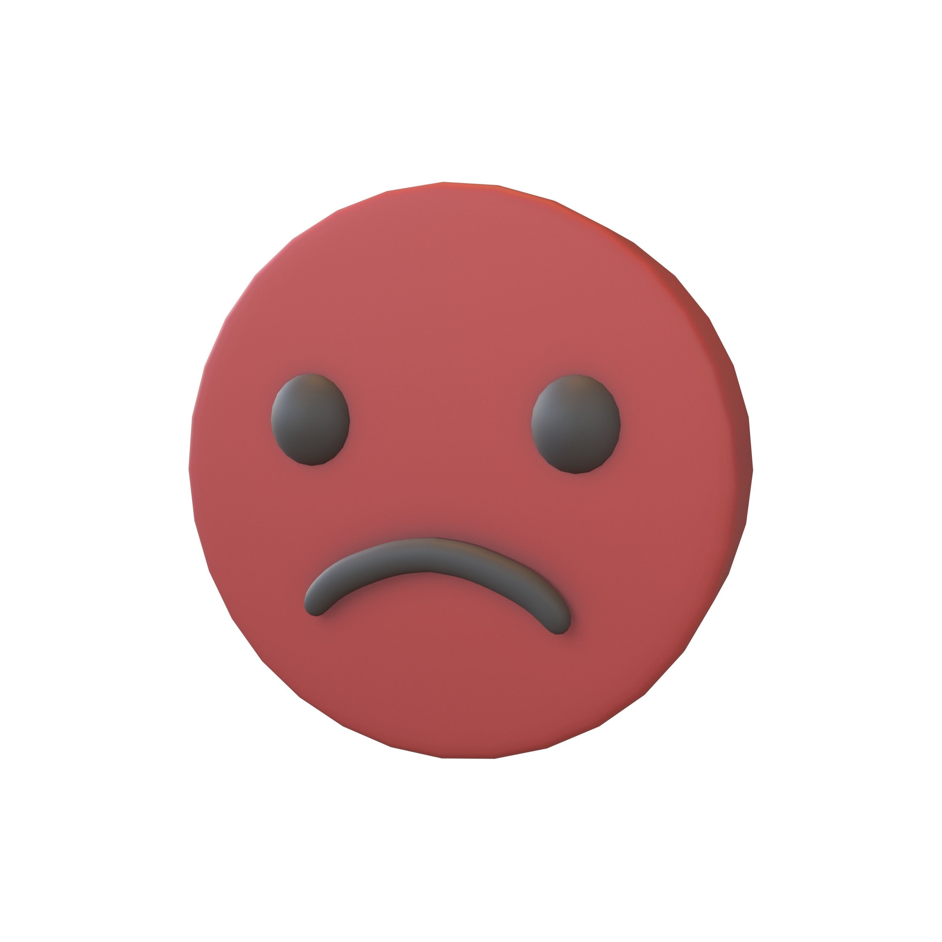3D model Sad Emoji v2 001 VR / AR / low-poly | CGTrader