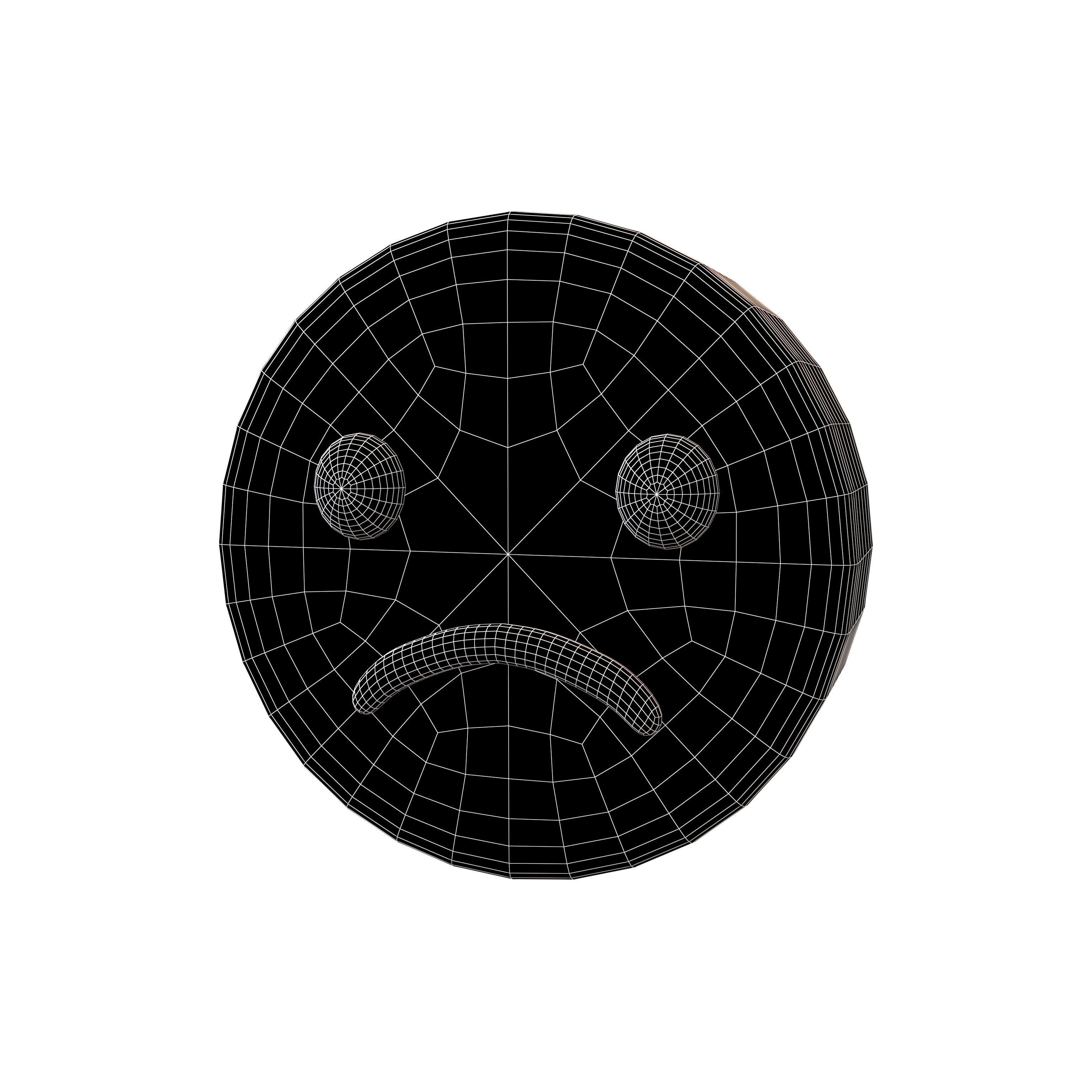 3D model Sad Emoji v2 001 VR / AR / low-poly | CGTrader