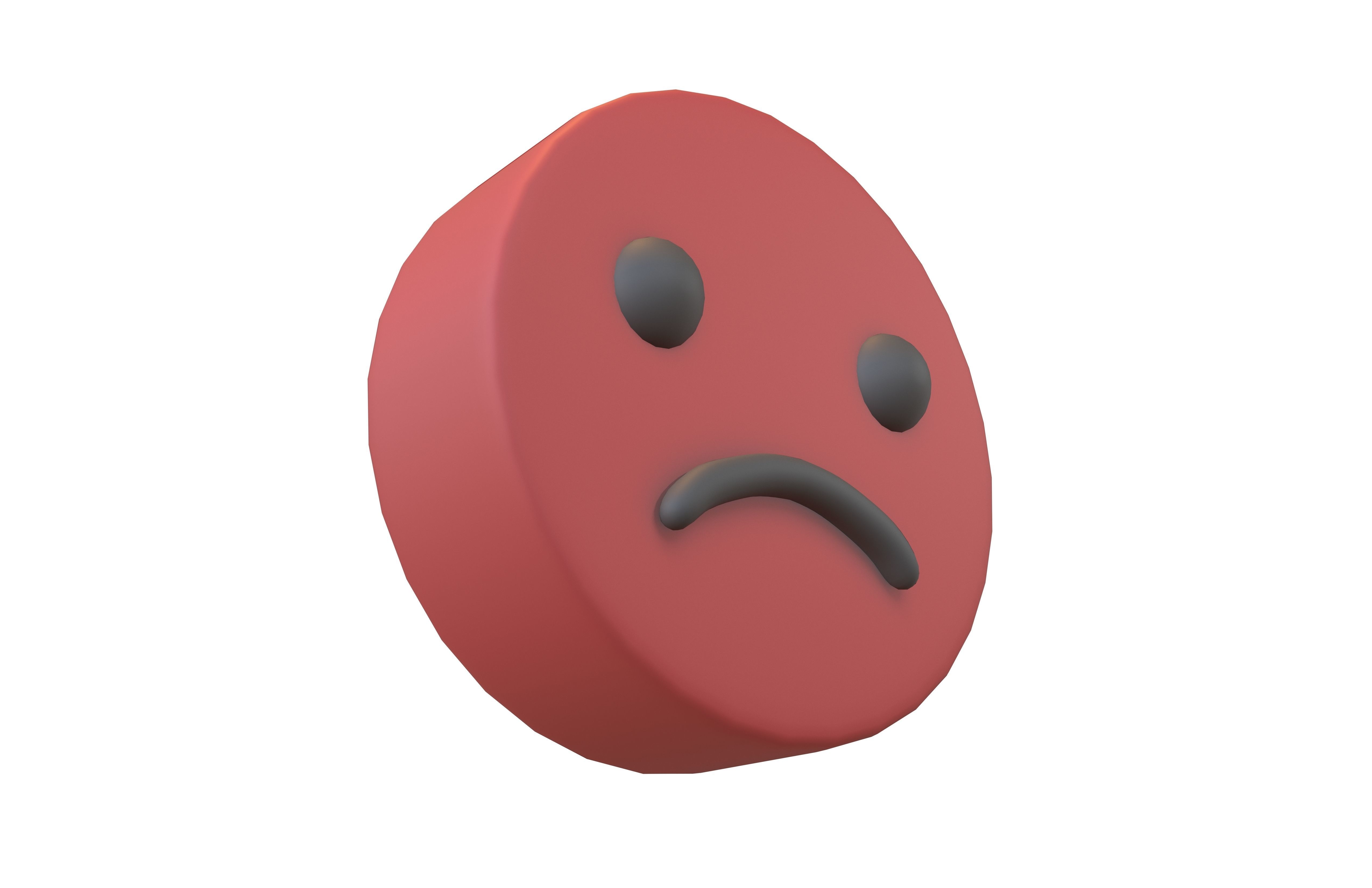 3D model Sad Emoji v2 001 VR / AR / low-poly | CGTrader