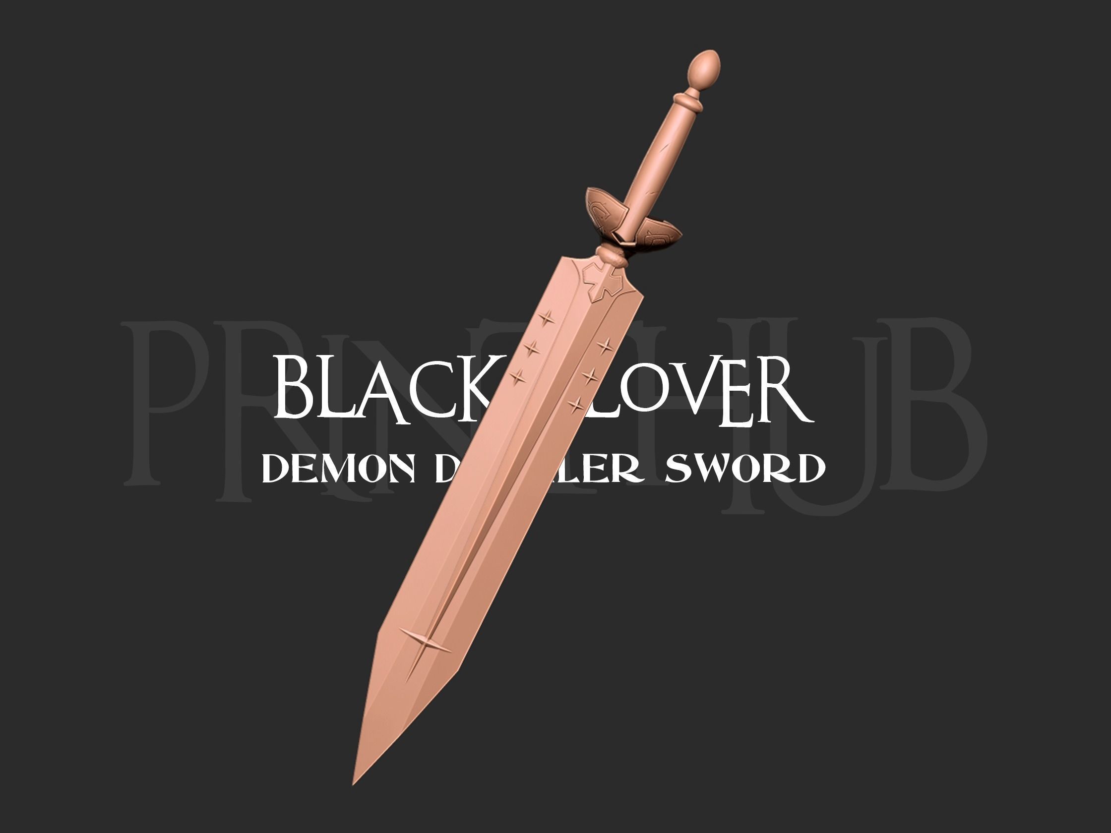 Demon Dweller Sword - Black Clover Weapon 3D model 3D printable | CGTrader
