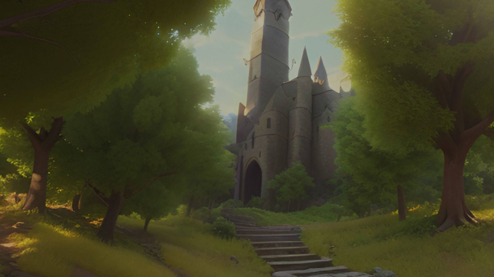 3D fantasy anime landscape scene 3D model animated | CGTrader