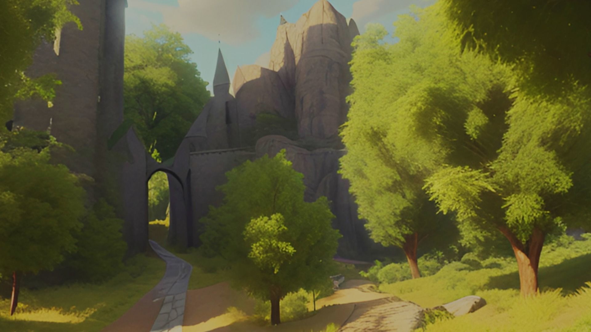 3D fantasy anime landscape scene 3D model animated | CGTrader