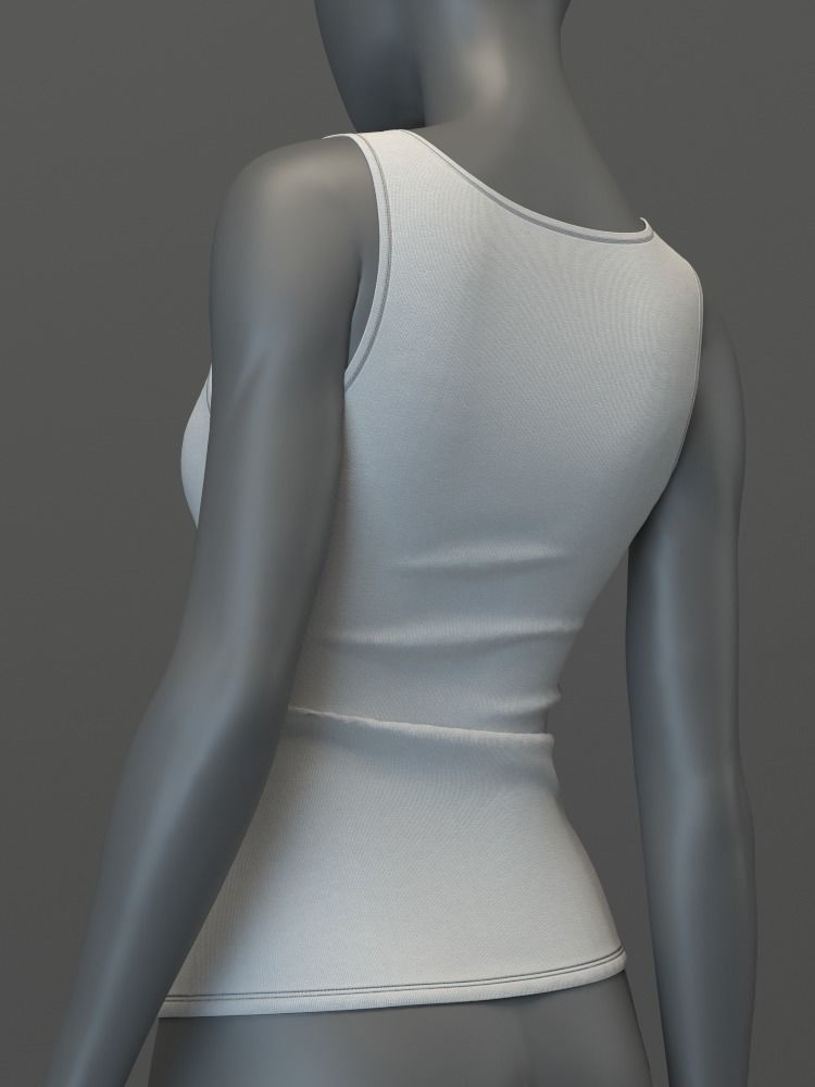 Basic Tank Top 3D model | CGTrader